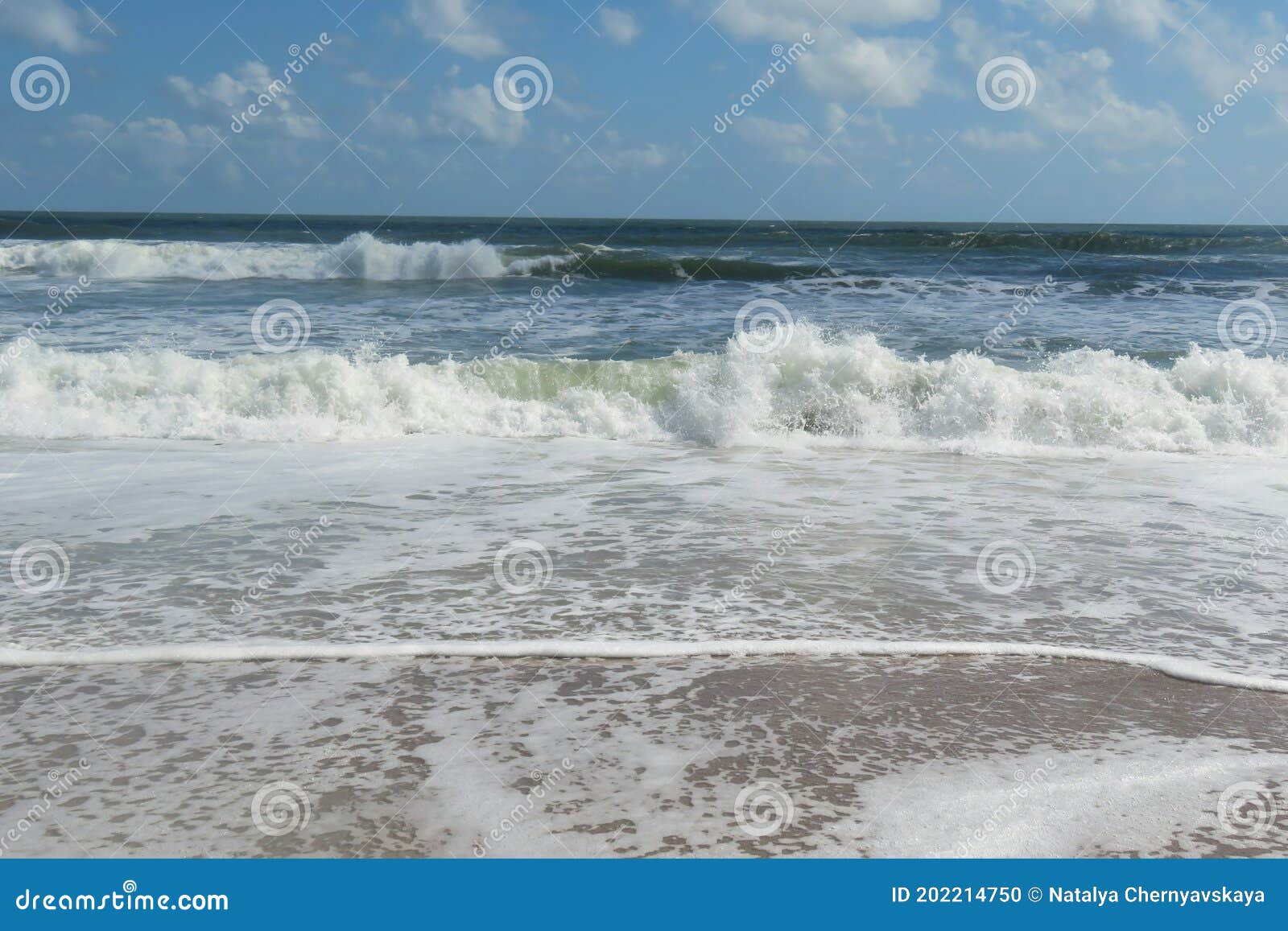 Ocean Background on Florida Beach Stock Photo - Image of atmosphere ...