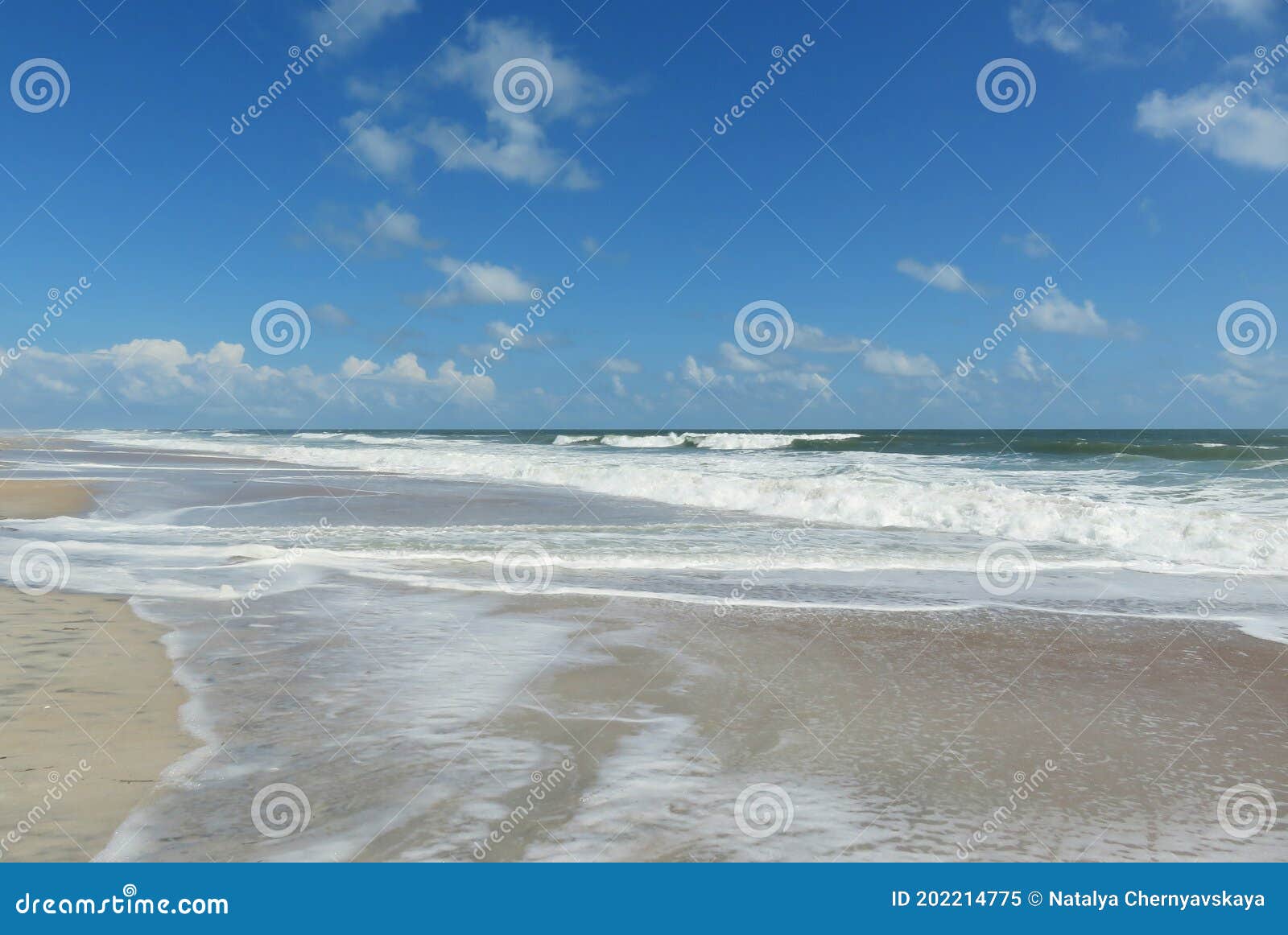 Ocean Background on Florida Beach Stock Image - Image of florida, shore ...