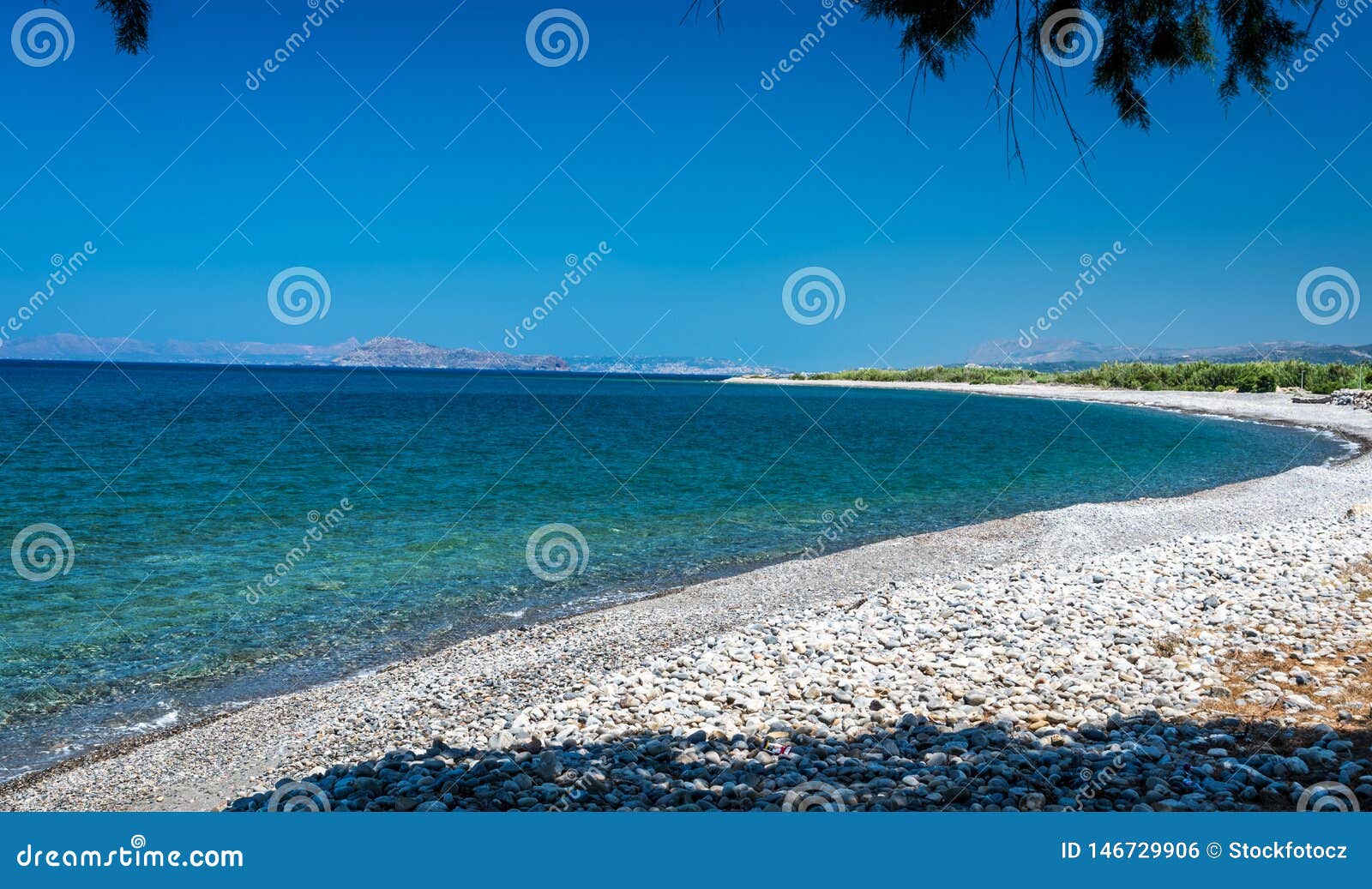 Ocean beach on the Crete stock photo. Image of blue - 146729906