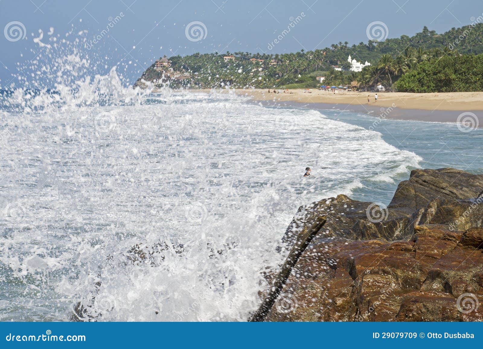 Ocean Beach with Surf Spray Stock Image - Image of pacificcoast, coast ...