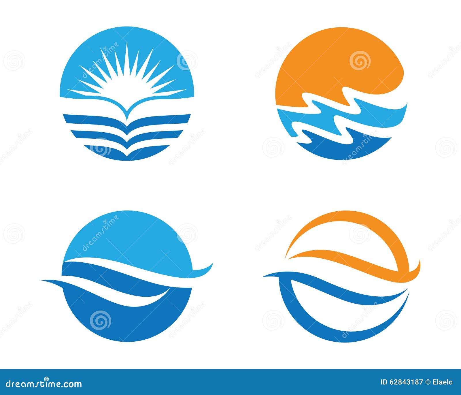 Ocean beach wave logo stock vector. Illustration of agriculture - 62843187