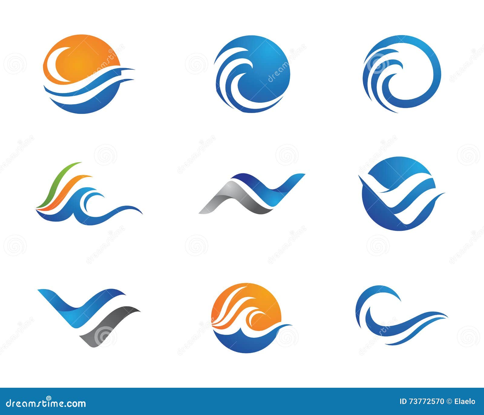 Ocean beach wave logo stock vector. Illustration of limits - 73772570