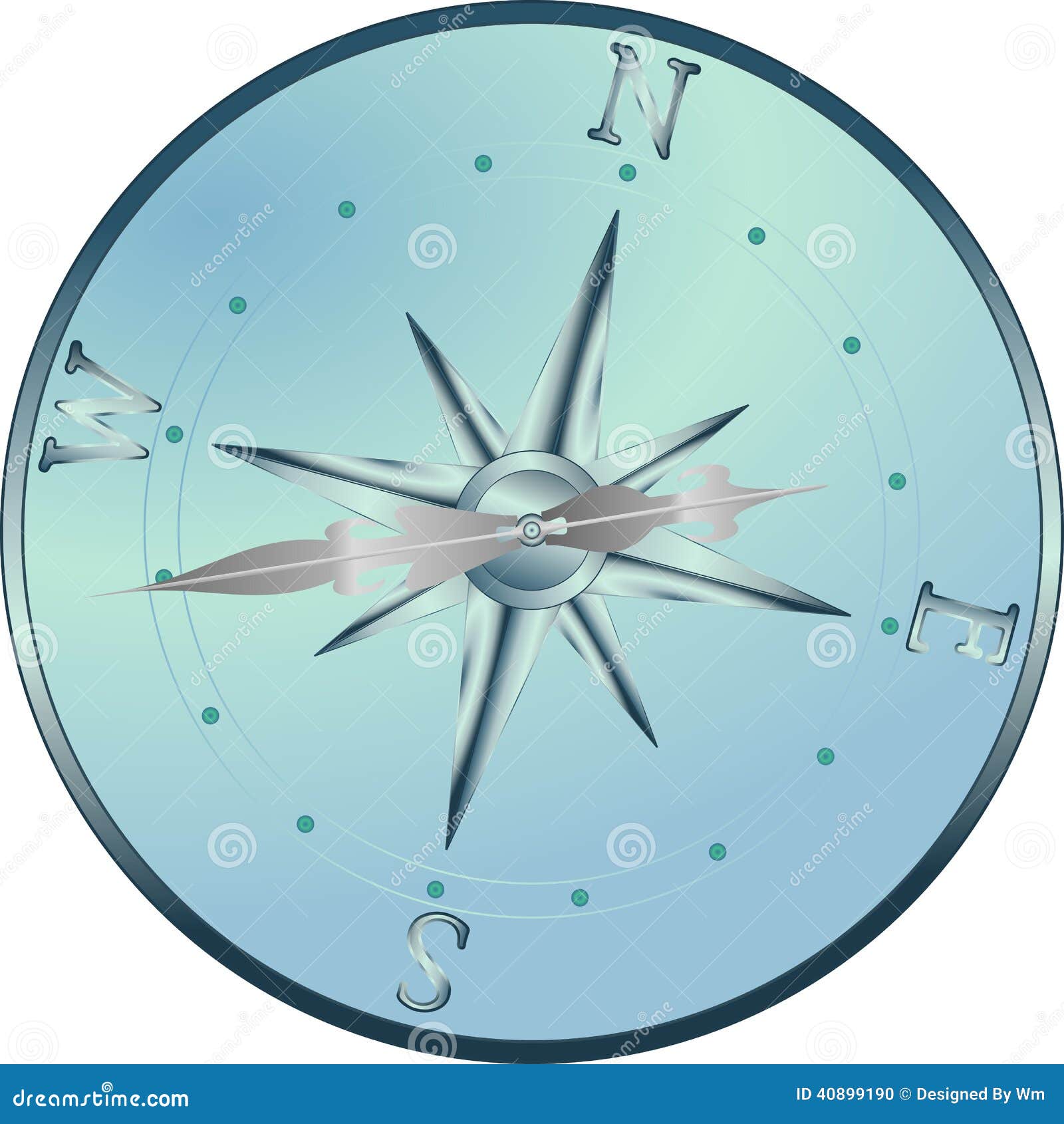Ocean blue compass stock photo. Image of north, compass - 40899190