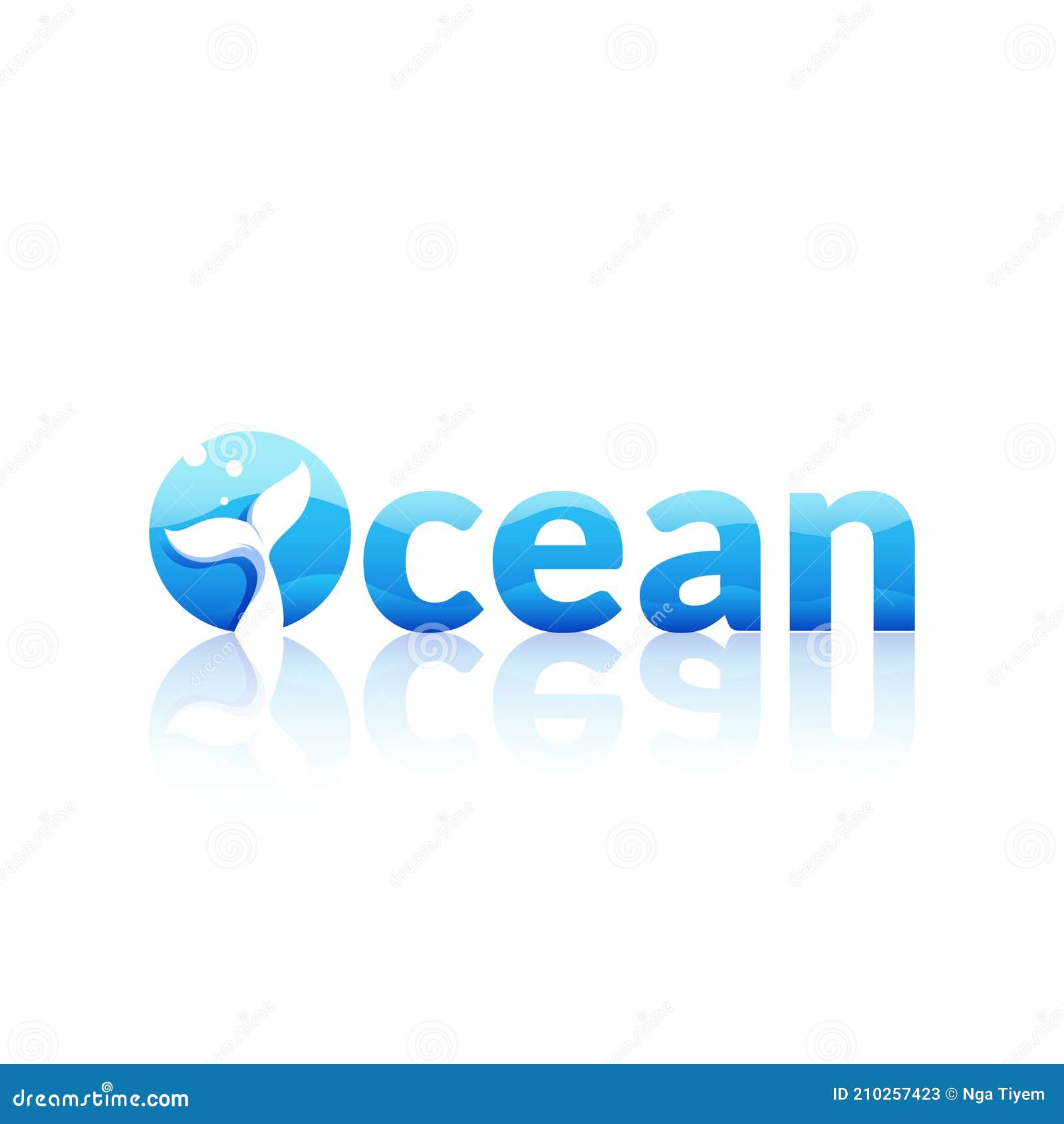 Ocean Blue Logo stock vector. Illustration of idea, light - 210257423