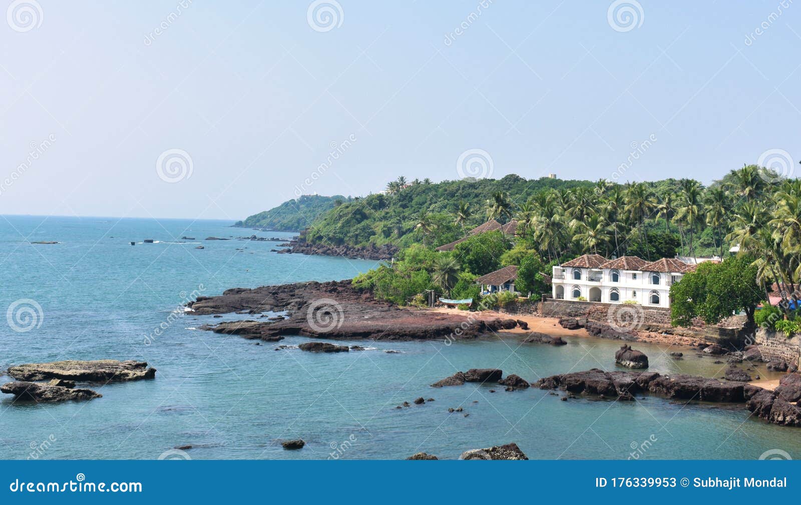 Ocean Captured from Distant in Dona Paula Viewpoint in Goa Stock Image ...