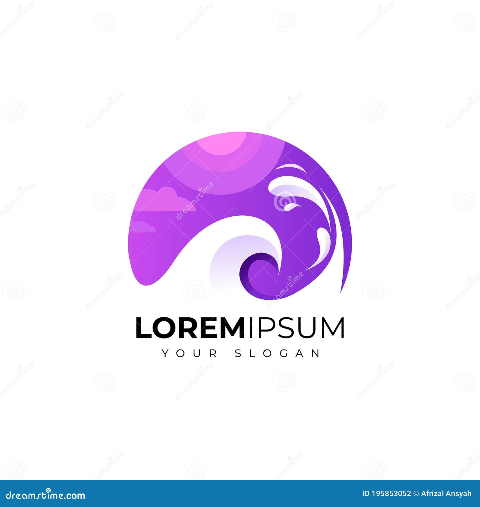 Awesome Ocean Circle Logo Design Stock Vector - Illustration of ...