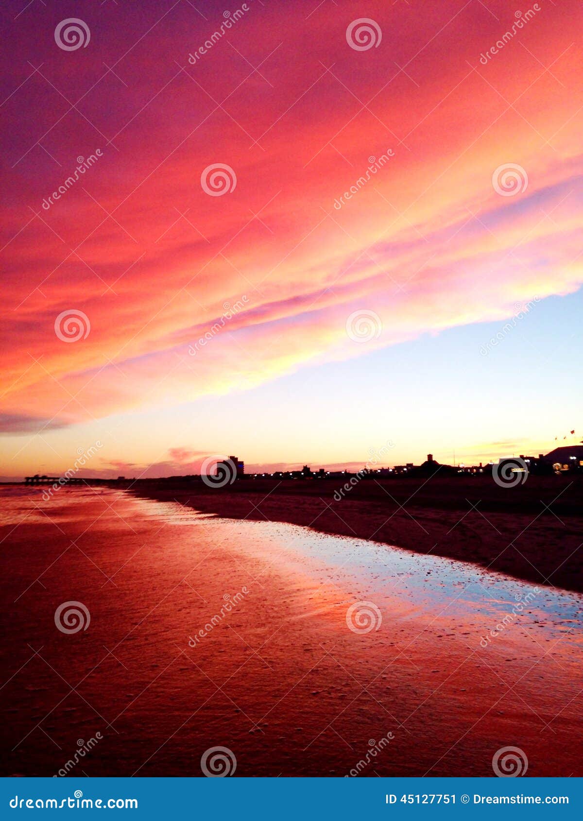 Ocean City Beach Sunset NJ stock image. Image of sunset - 45127751