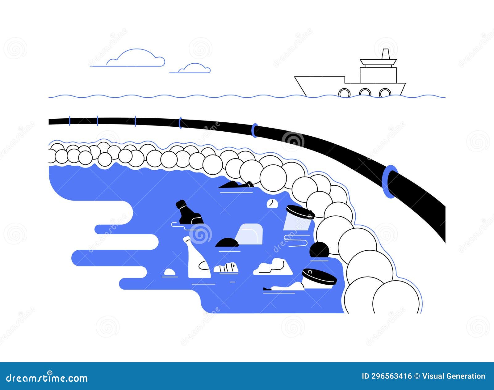 Ocean Cleanup Project Abstract Concept Vector Illustration. Stock ...