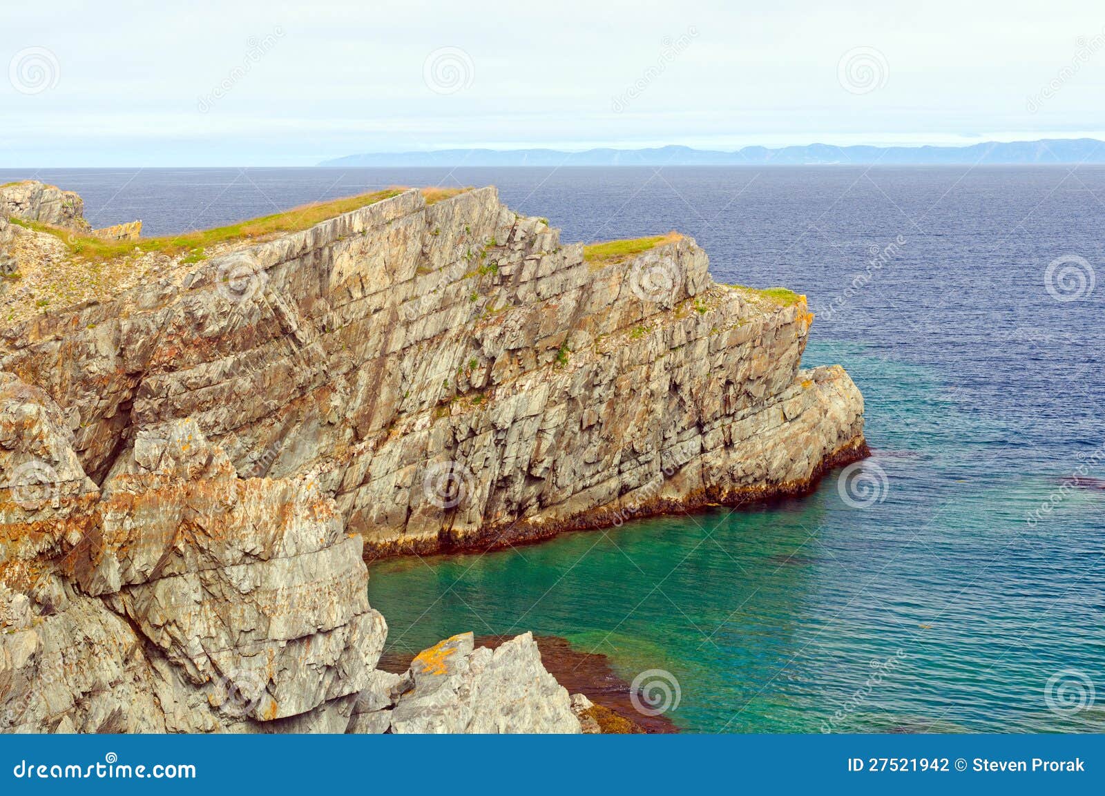 Ocean Cliff on the Coast of Newfoundland Stock Photo - Image of ...