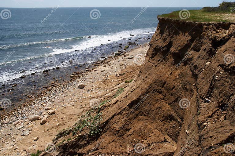 Ocean Cliff Drop-Off stock photo. Image of geological, hazardous - 814578
