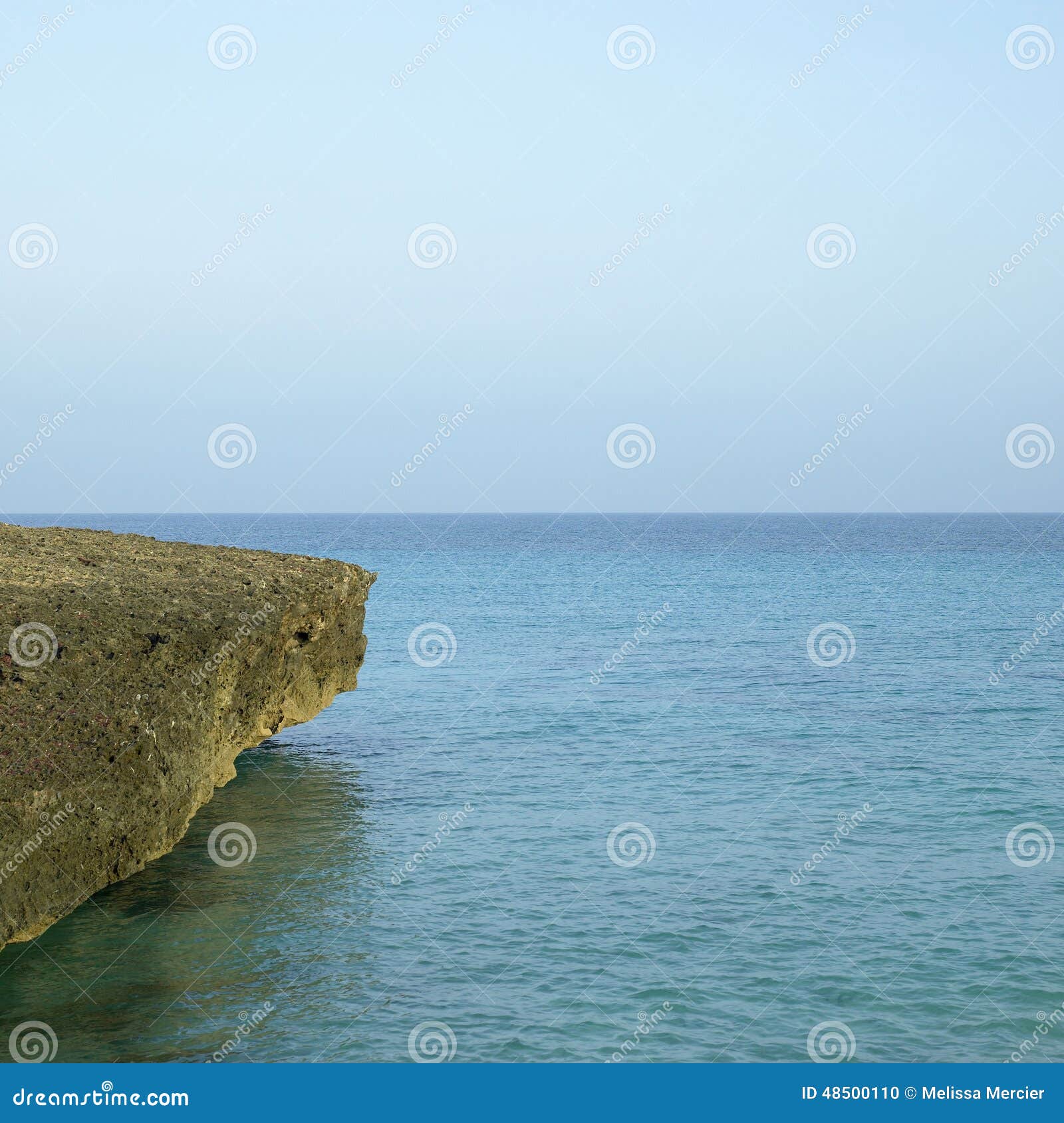 Ocean cliff stock photo. Image of scenic, coral, caribbean - 48500110