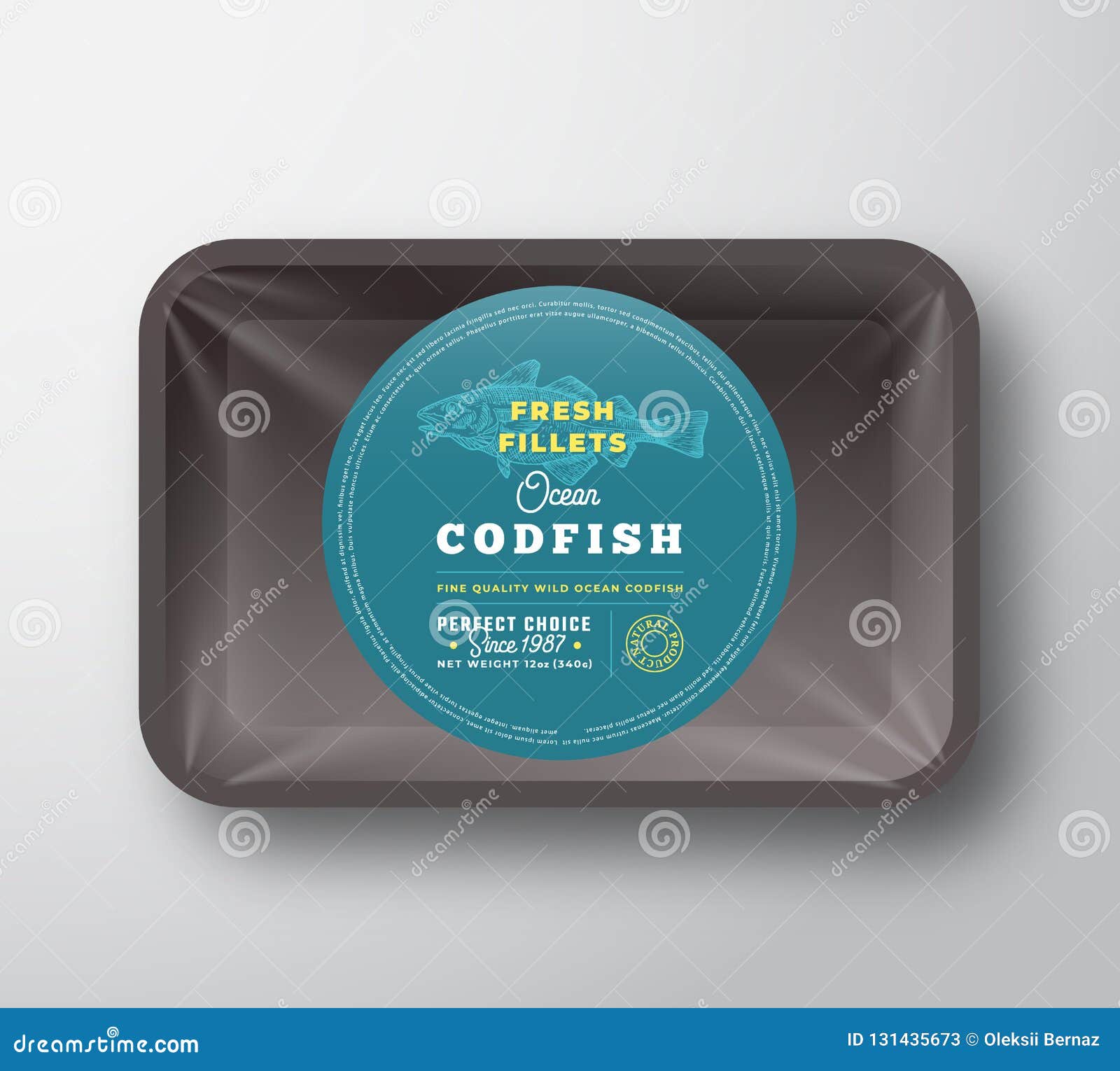 Codfish Background. Cod Atlantic, Vector Illustration With Details And ...
