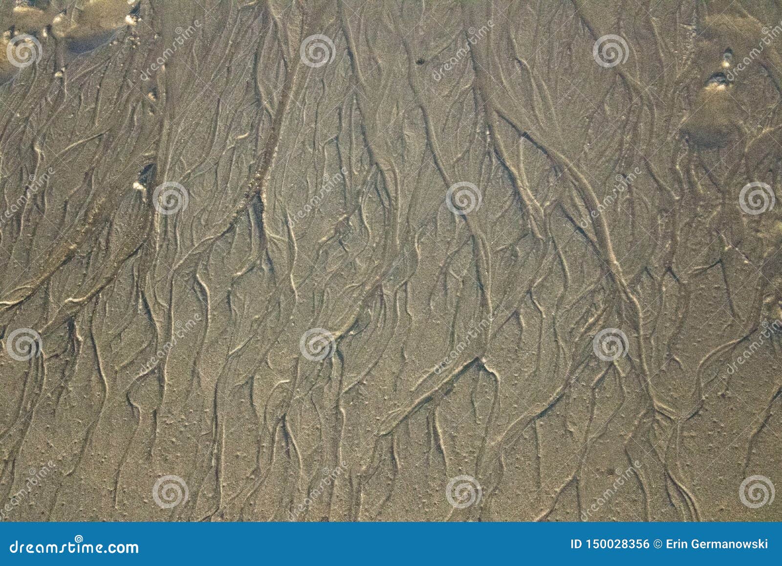 Ocean Created Patterns in the Sand Stock Photo - Image of unique ...