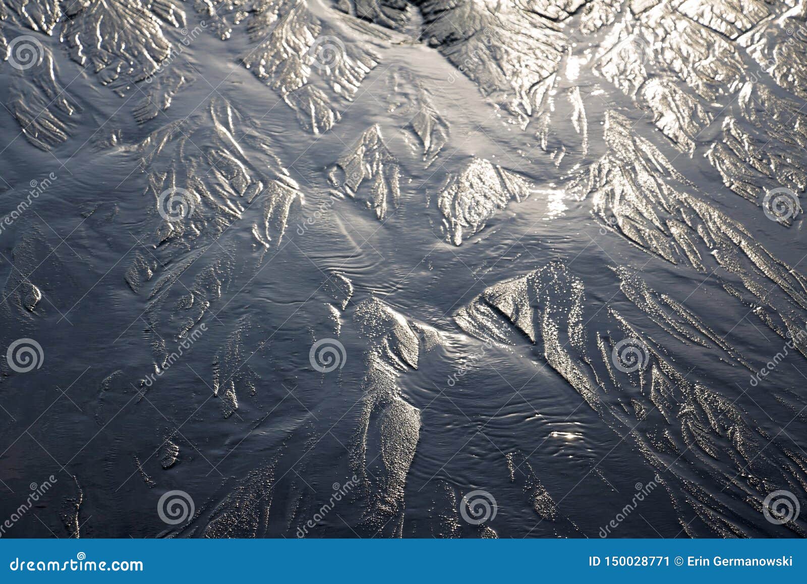 Ocean Created Patterns in the Sand Stock Image - Image of waves, unique ...