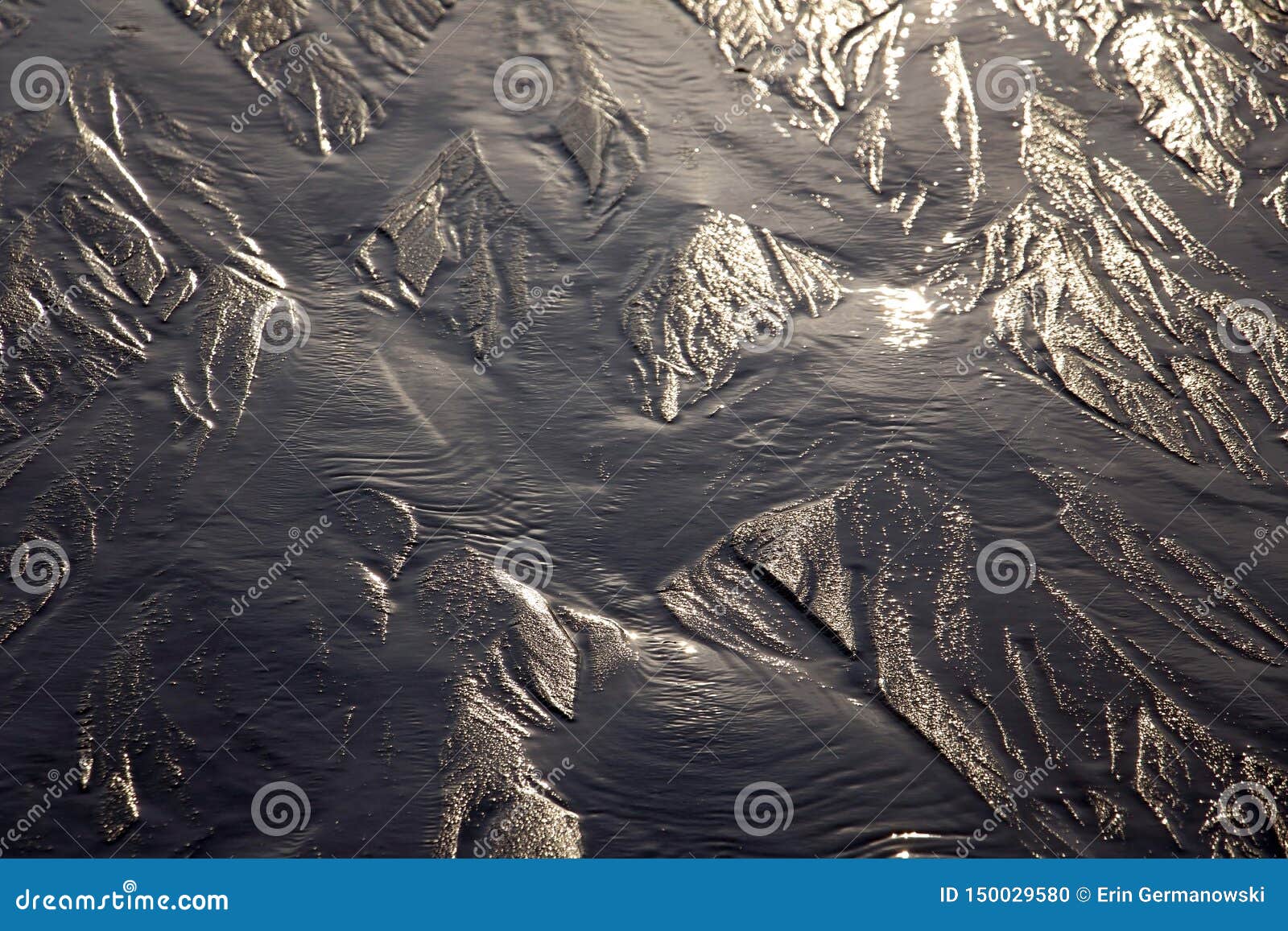 Ocean Created Patterns in the Sand Stock Photo - Image of tides, ocean ...