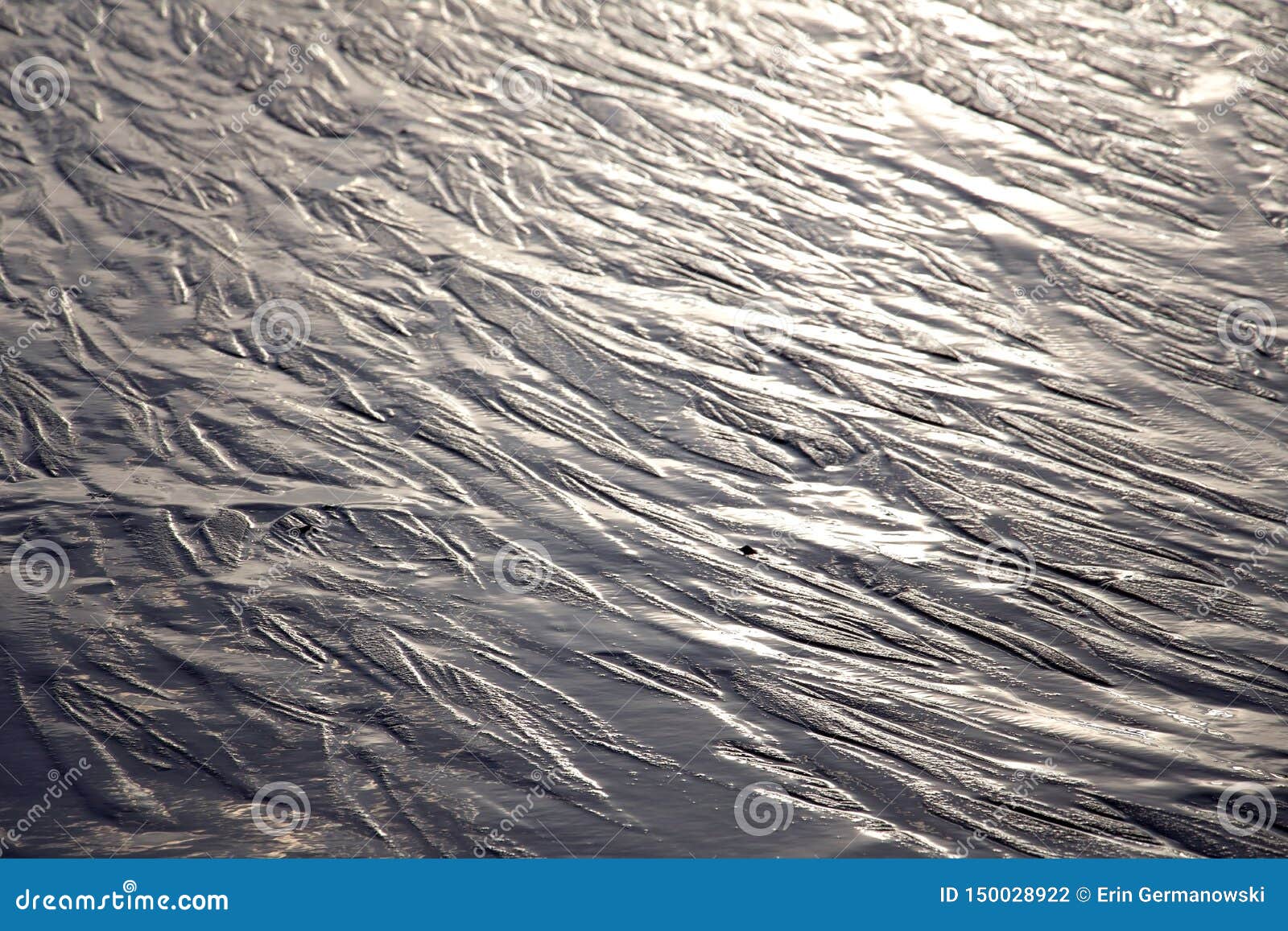 Ocean Created Patterns in the Sand Stock Photo - Image of ocean ...