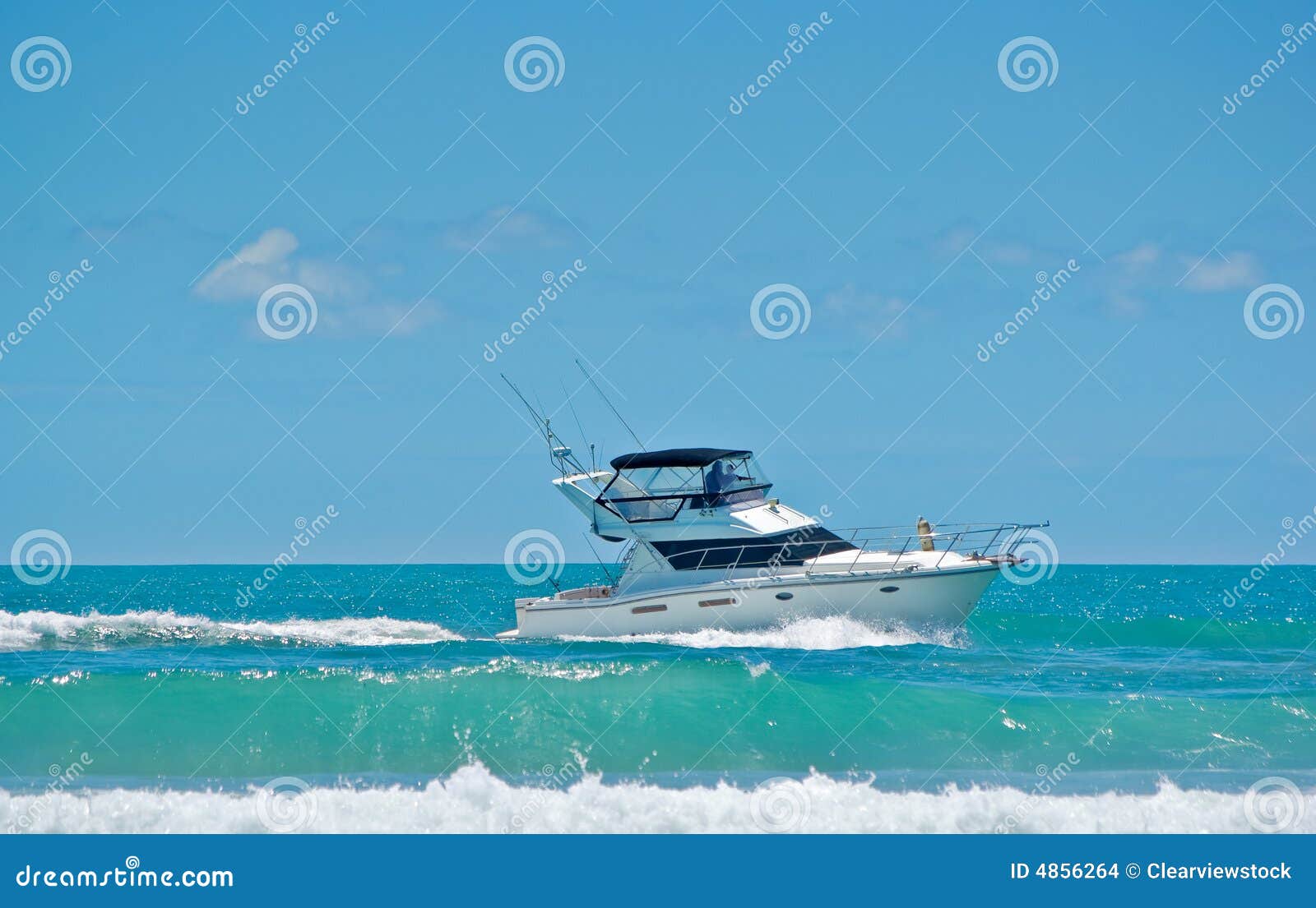 Ocean cruising in a boat stock photo. Image of cabin, vacation - 4856264