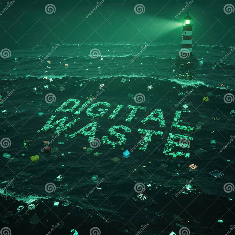 An Ocean of Digital Garbage, Overflowing with Data Fragments and an ...