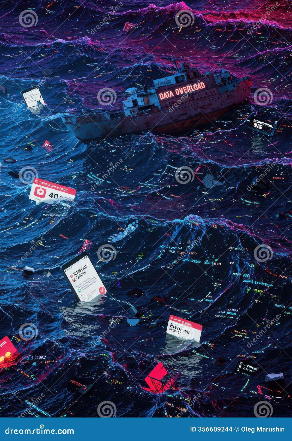 An Ocean of Digital Garbage, Overflowing with Data Fragments and an ...