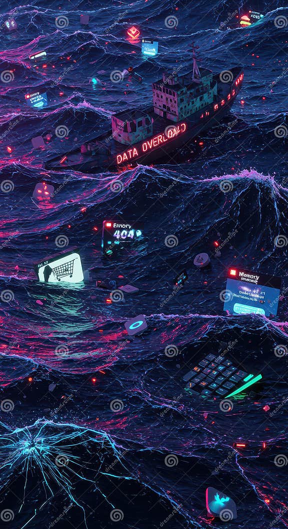 An Ocean of Digital Garbage, Overflowing with Data Fragments and an ...