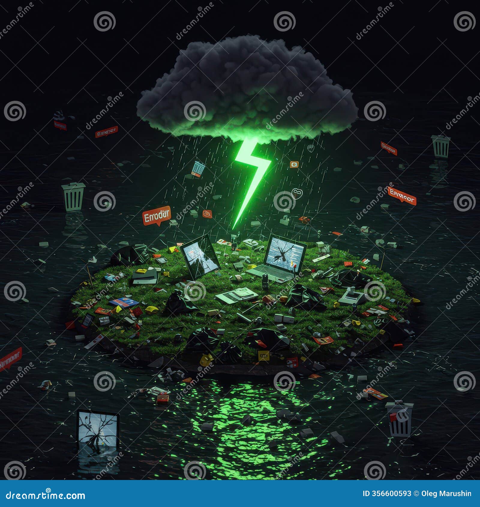 An Ocean of Digital Garbage, Overflowing with Data Fragments and an ...