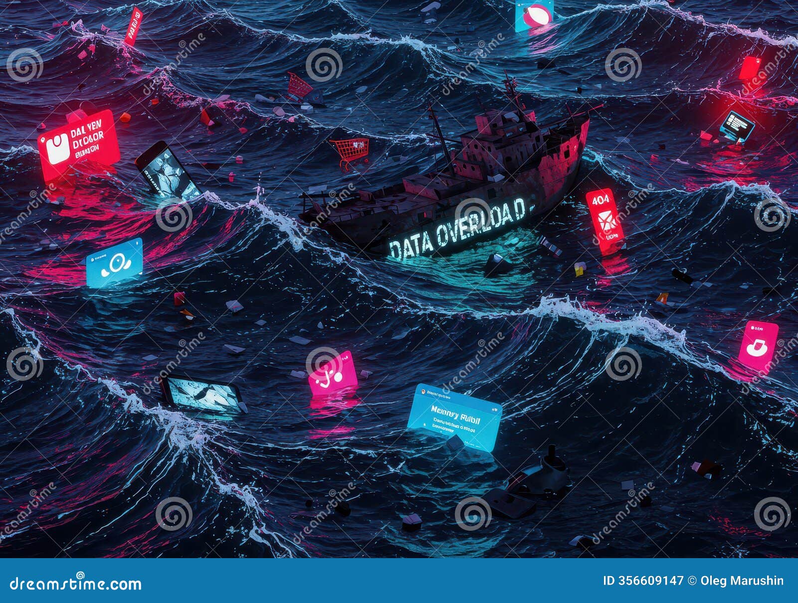 An Ocean of Digital Garbage, Overflowing with Data Fragments and an ...