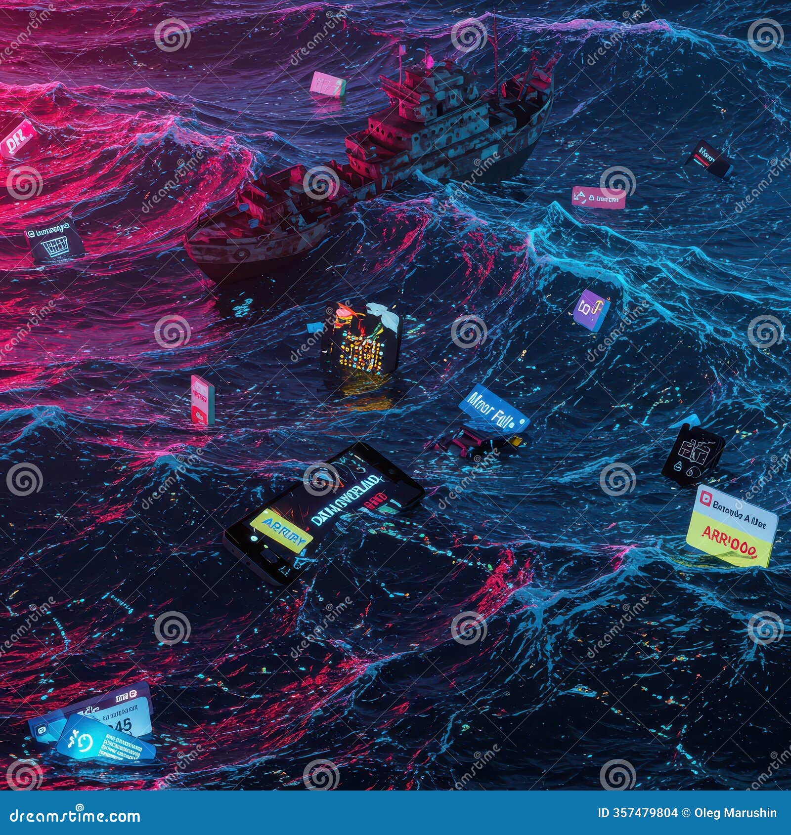 An Ocean of Digital Garbage, Overflowing with Data Fragments and an ...