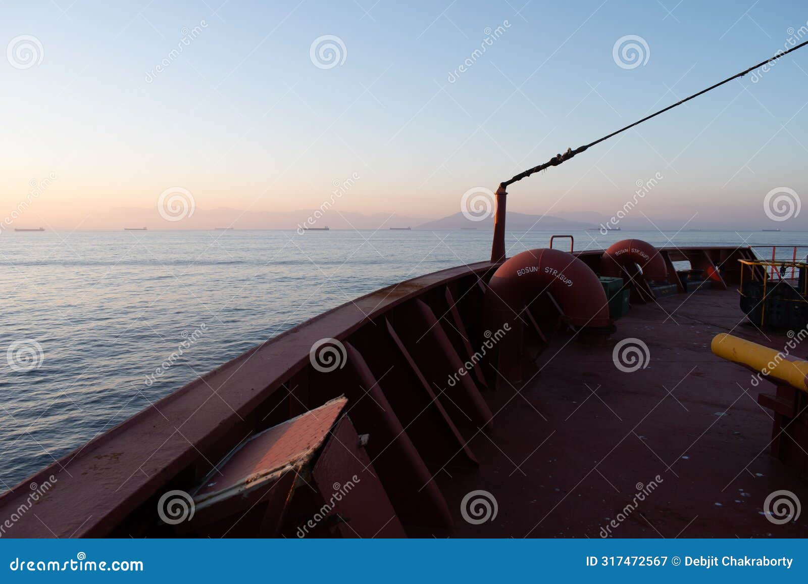Ocean Down Below from Ship S Fore Castle Deck Stock Image - Image of ...