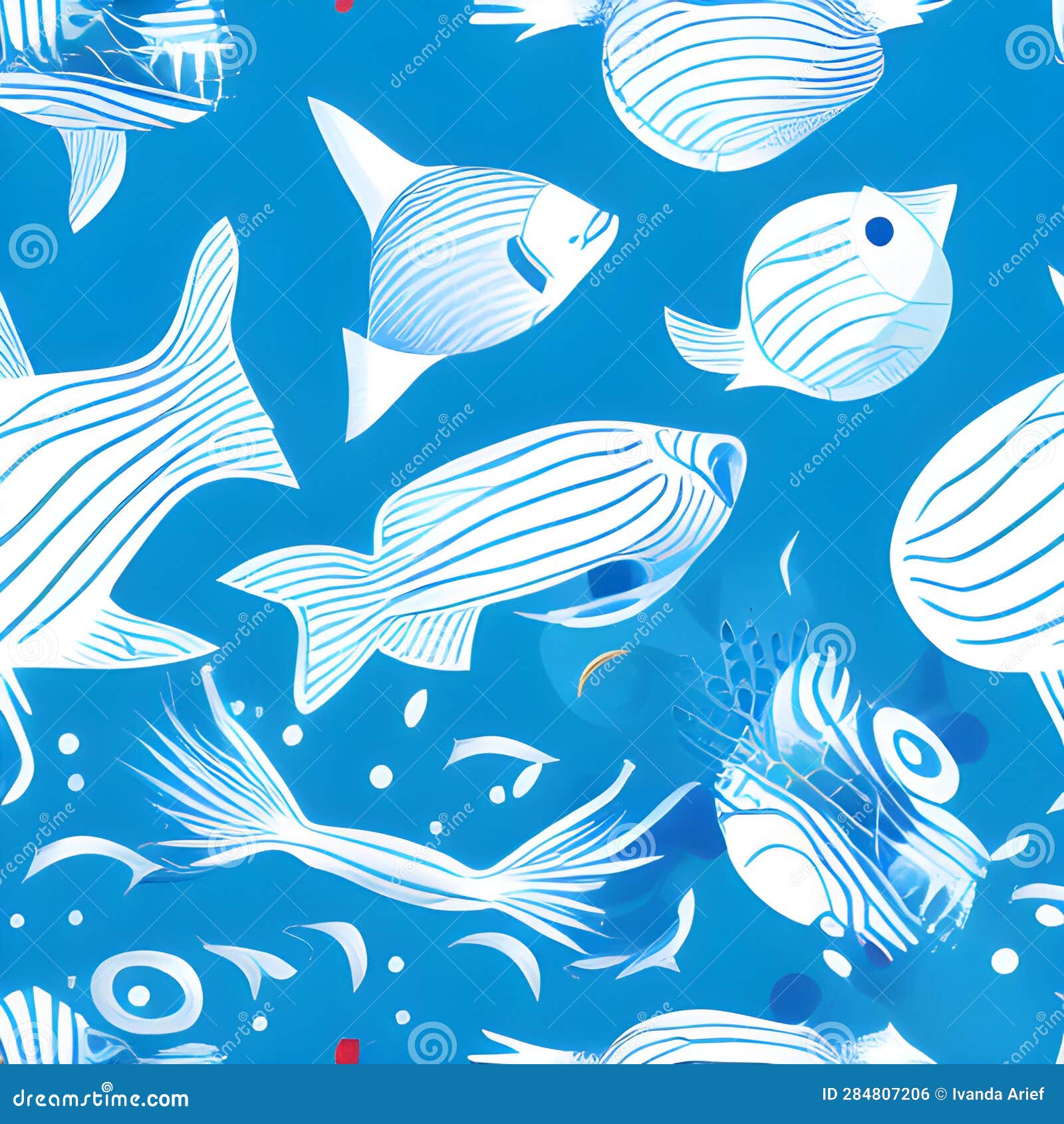 Ocean Draw Abstract Background, Underwater, Random Element Pattern ...