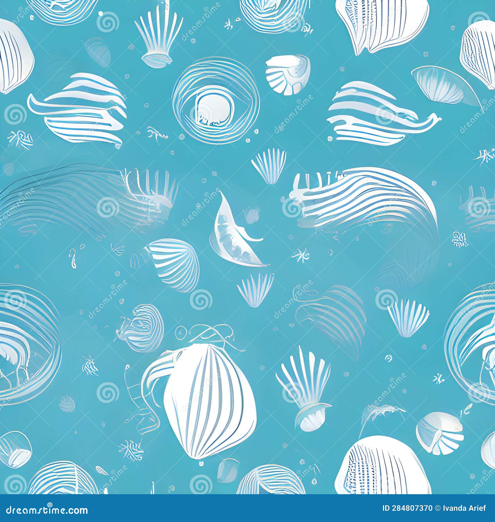 Ocean Draw Abstract Background, Underwater, Random Element Pattern ...