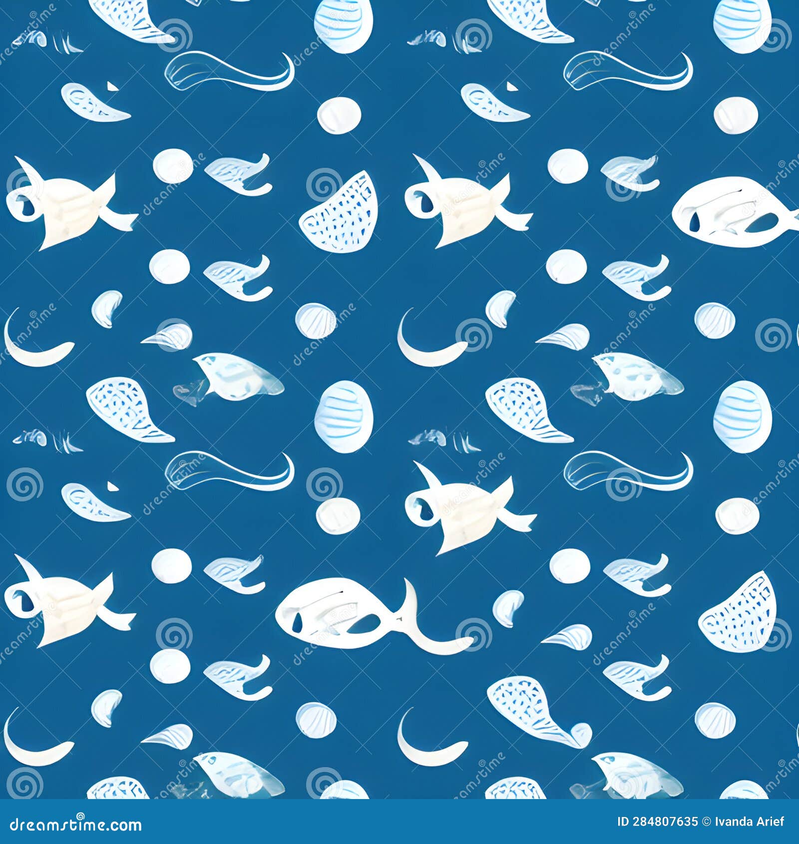 Ocean Draw Abstract Background, Underwater, Random Element Pattern ...