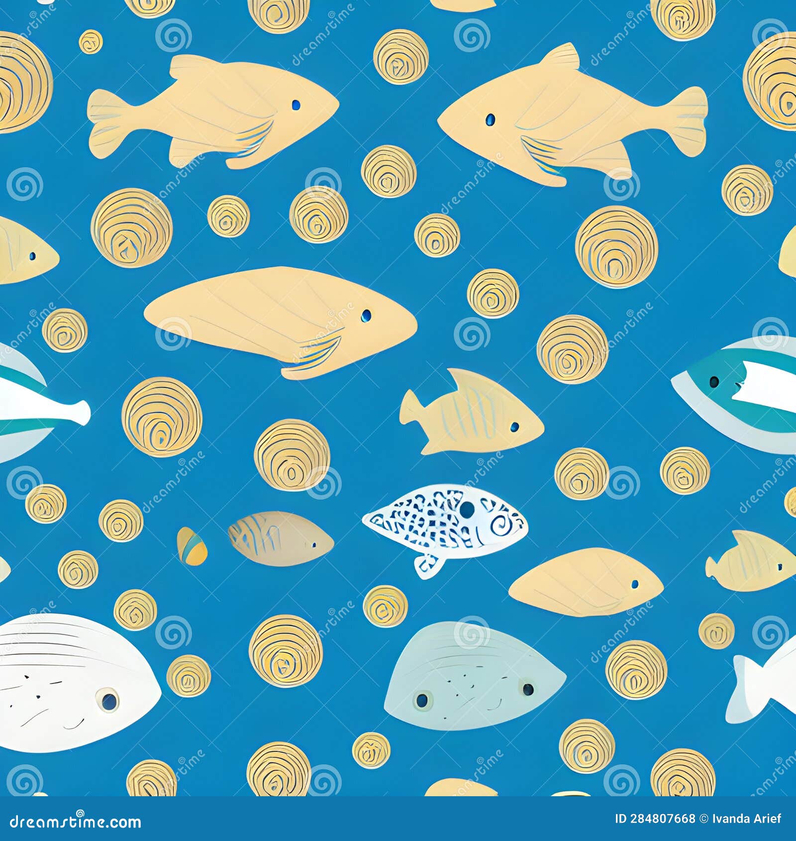 Ocean Draw Abstract Background, Underwater, Random Element Pattern ...