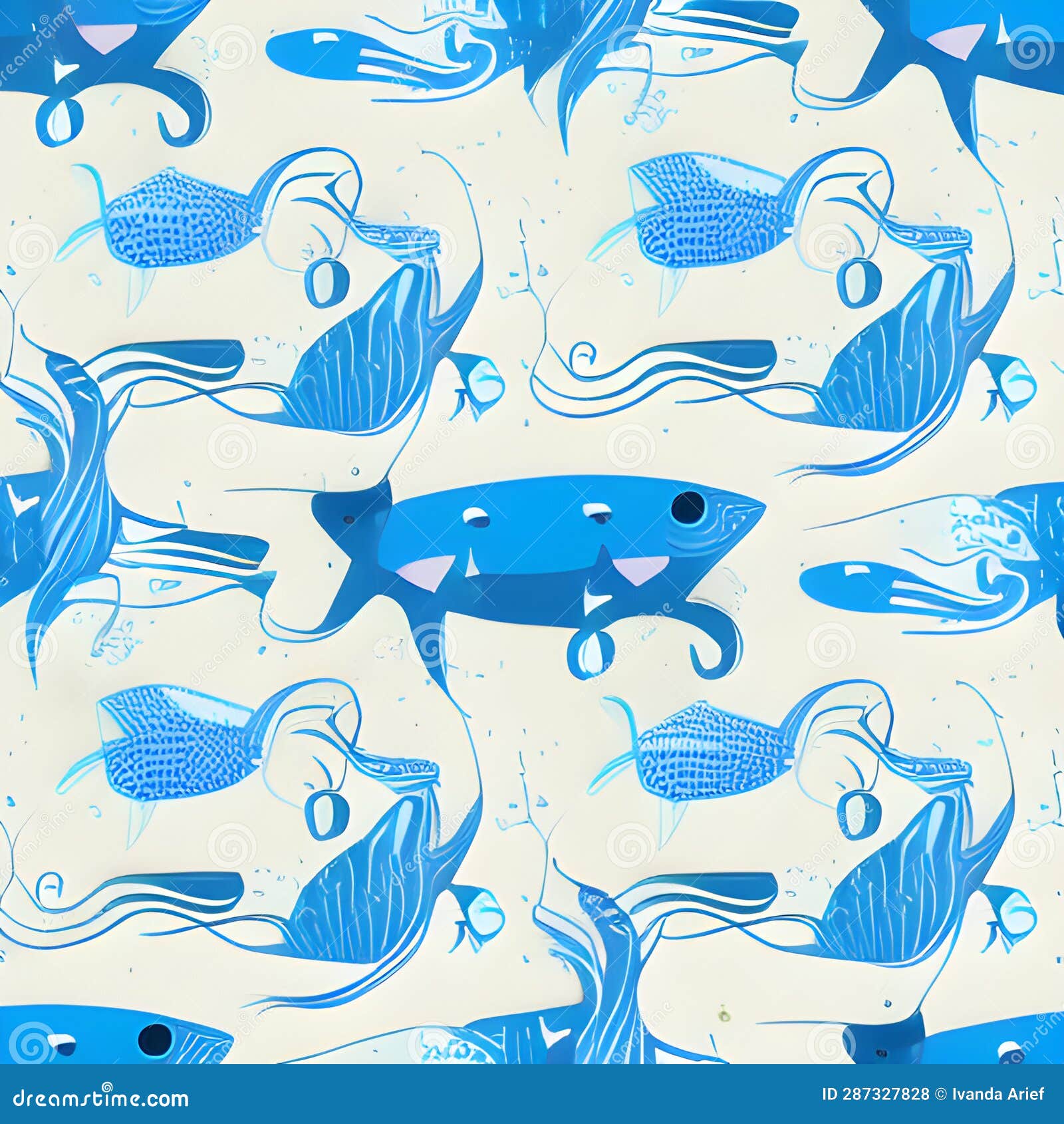 Ocean Draw Abstract Background, Underwater, Random Element Pattern ...