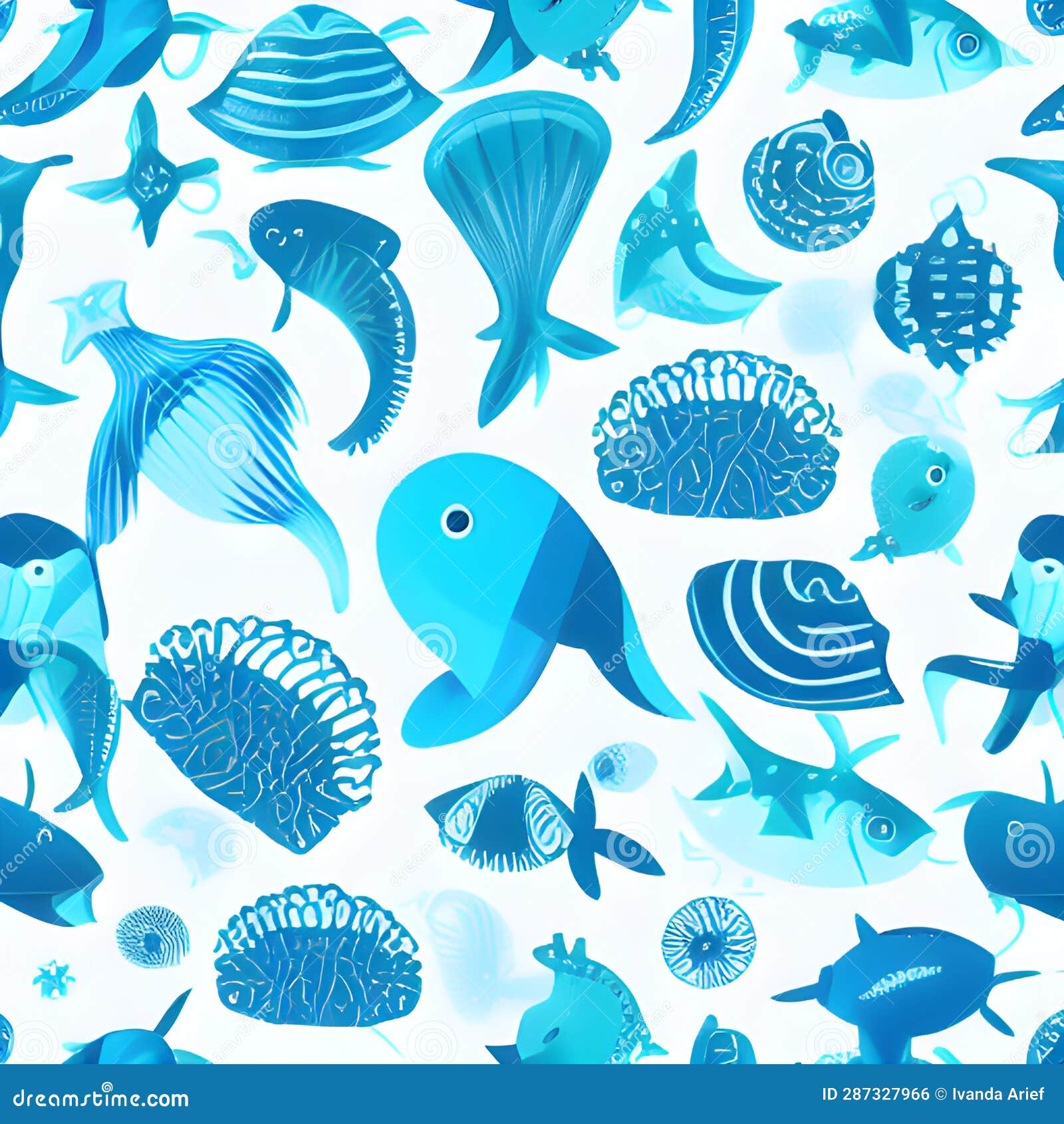 Ocean Draw Abstract Background, Underwater, Random Element Pattern ...