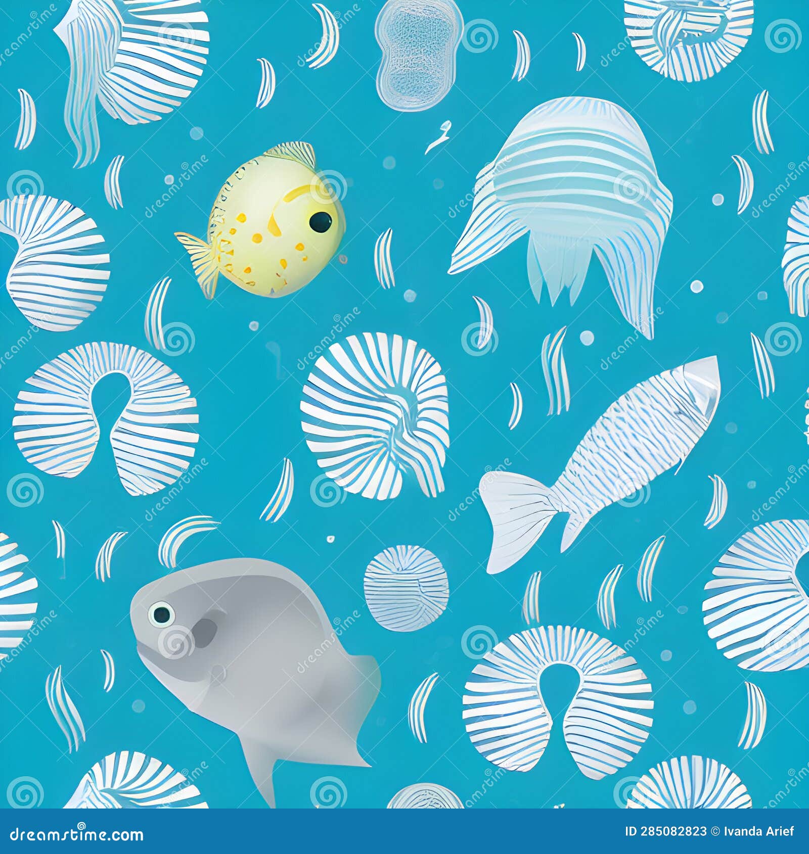 Ocean Draw Random Background, Underwater, Abstract Element Pattern ...