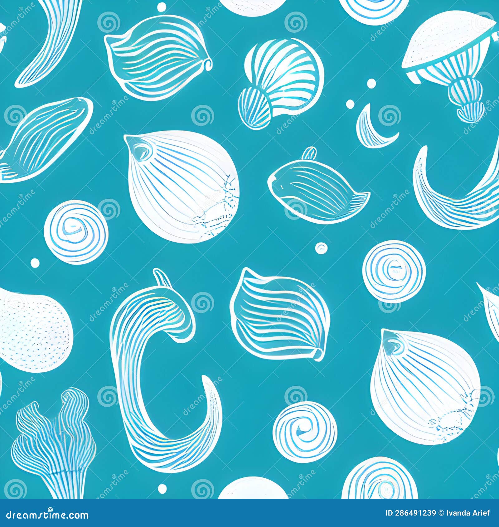 Ocean Draw Random Background, Underwater, Abstract Element Pattern Design Stock Illustration ...