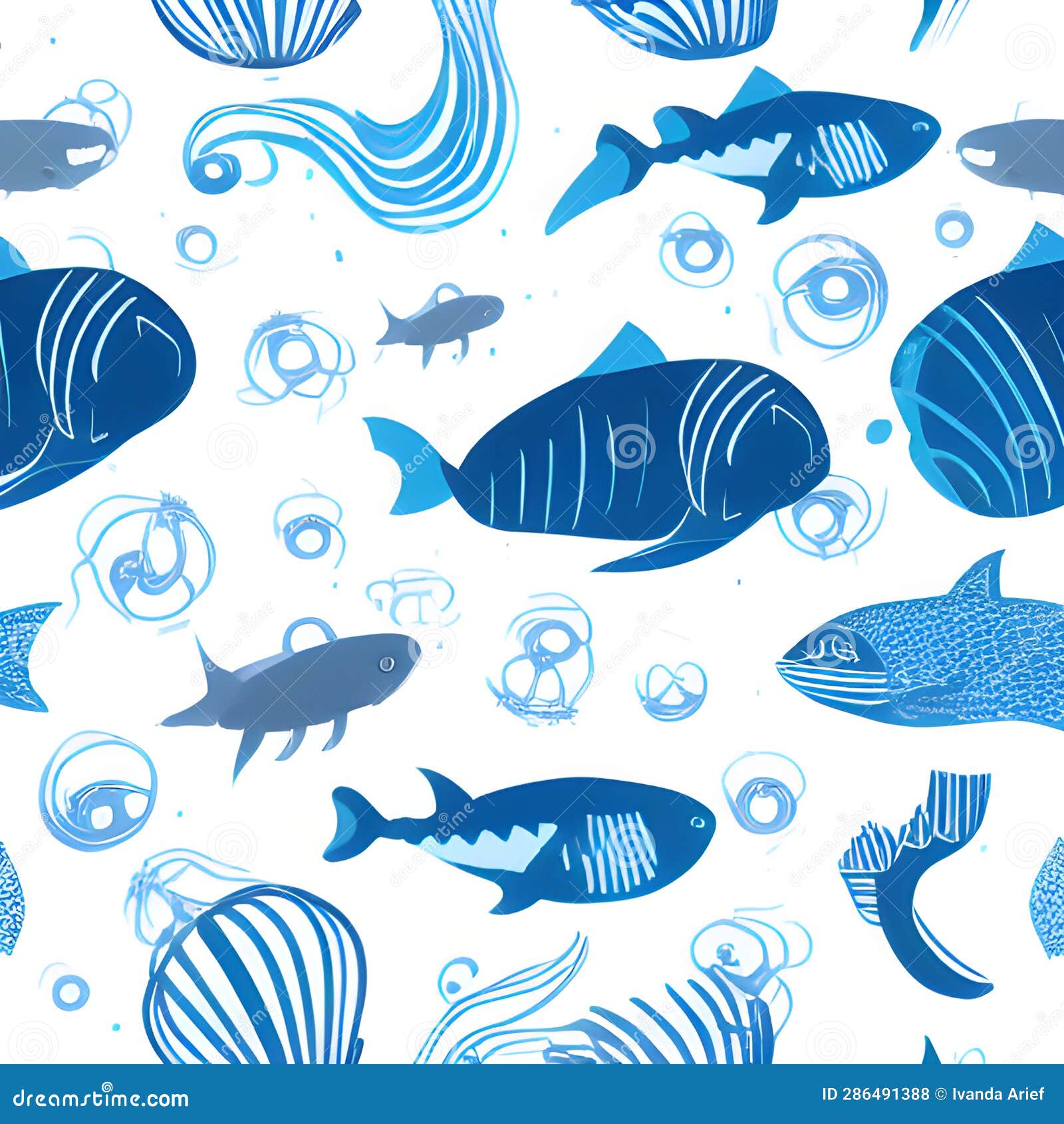 Ocean Draw Random Background, Underwater, Abstract Element Pattern Design Stock Illustration ...