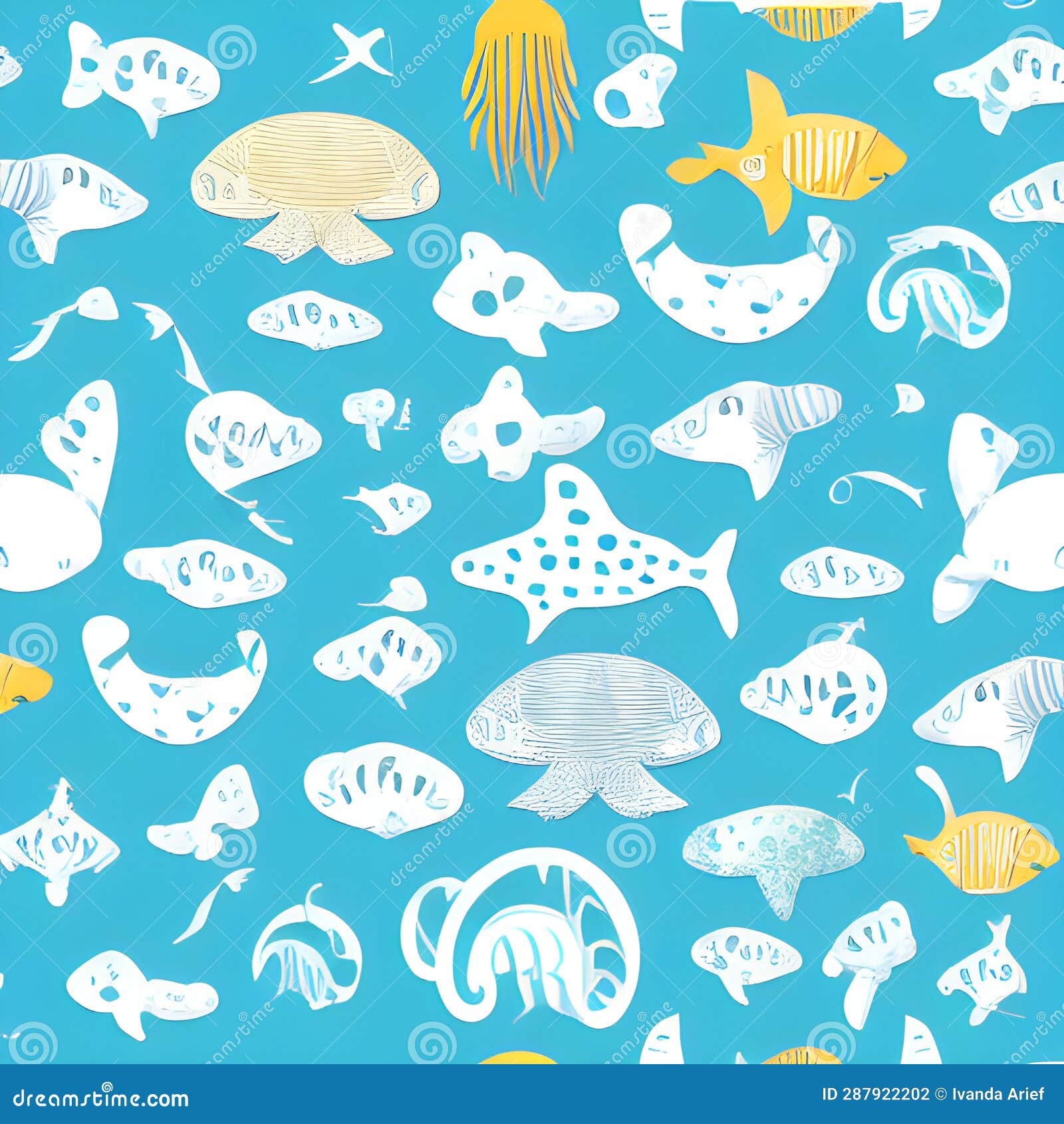 Ocean Draw Random Background, Underwater, Abstract Element Pattern ...