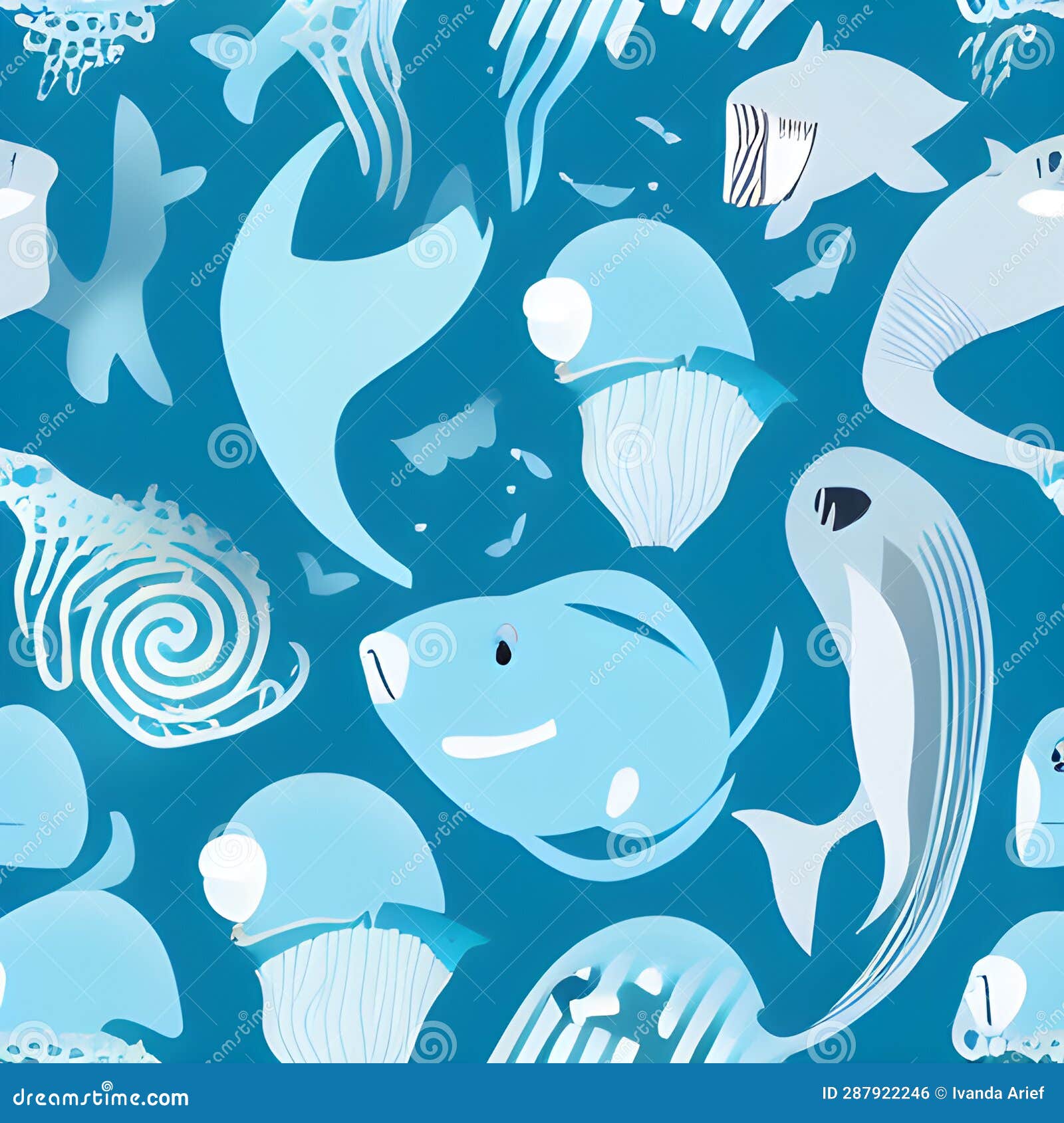 Ocean Draw Random Background, Underwater, Abstract Element Pattern ...