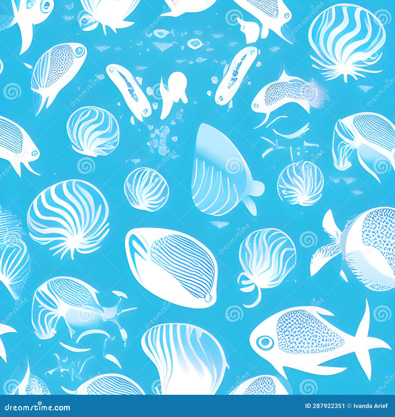 Ocean Draw Random Background, Underwater, Abstract Element Pattern ...