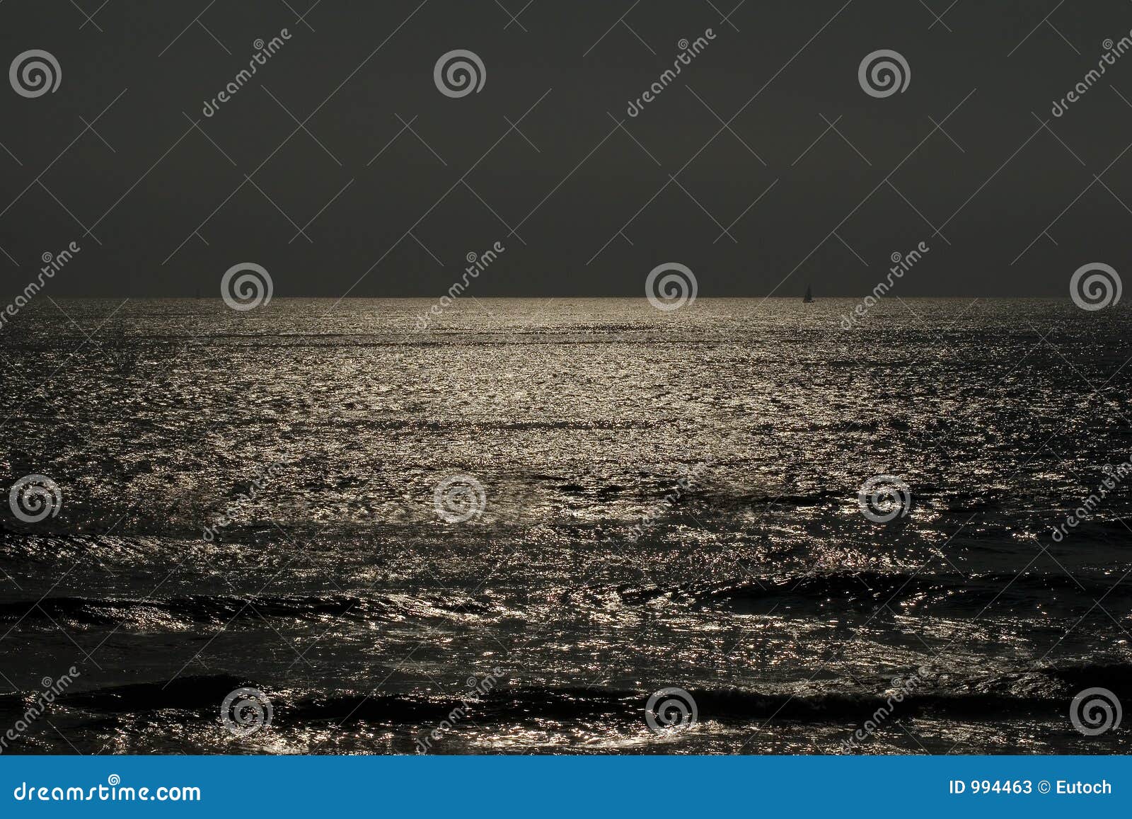 Ocean at Dusk stock image. Image of tide, boat, horizon - 994463