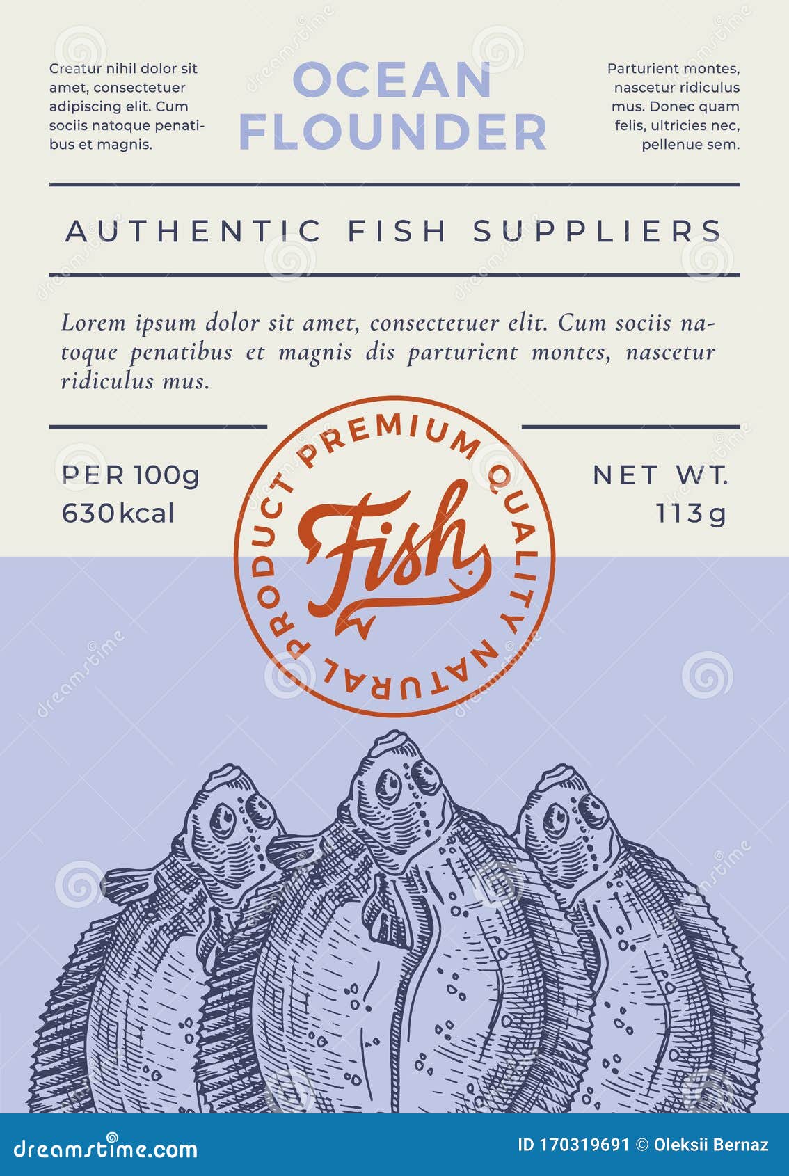 Flounder, Flatfish Illustration, Drawing, Engraving, Ink, Line Art ...