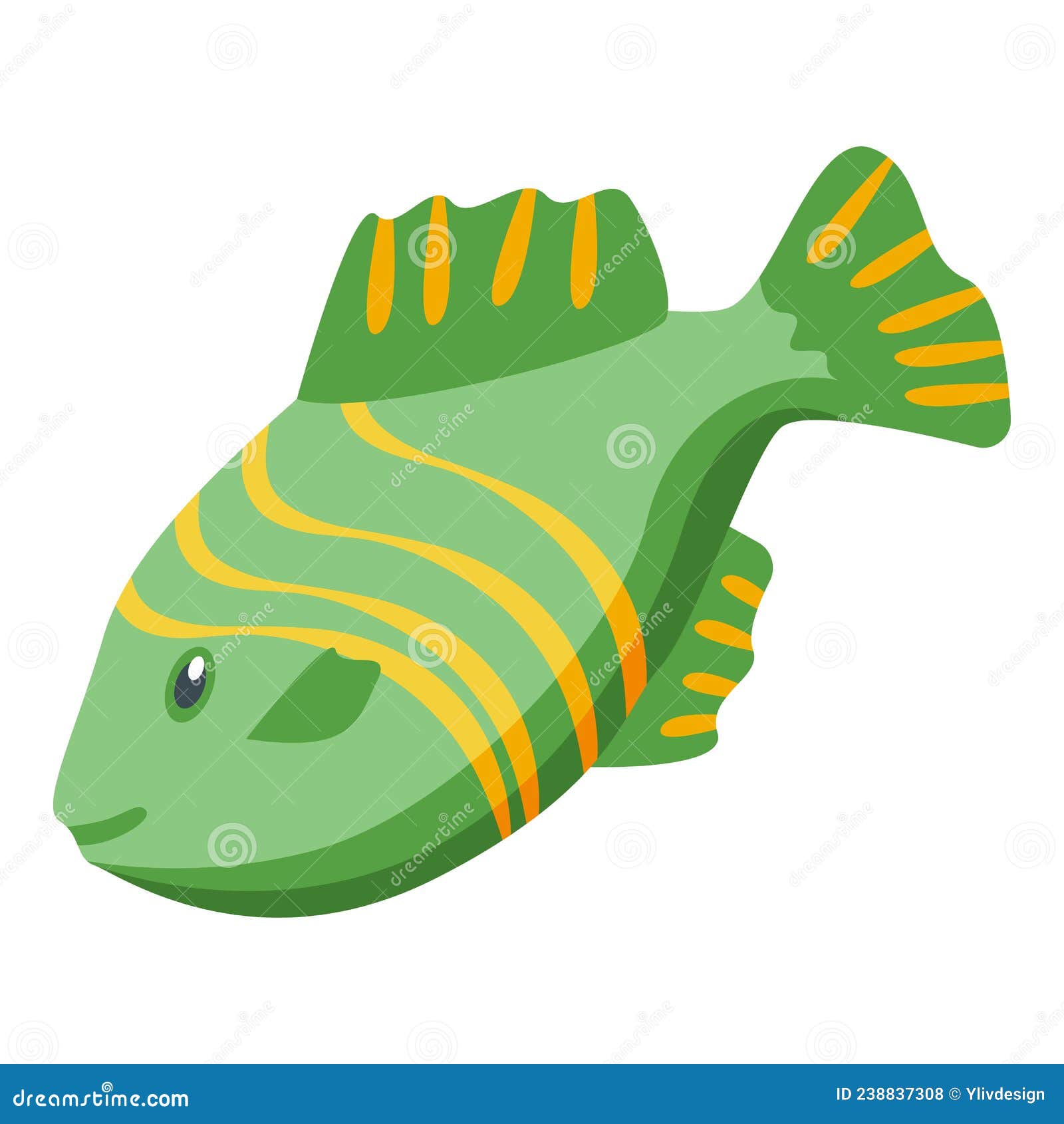 Ocean Fish Icon Isometric Vector. Underwater Dive Stock Vector ...