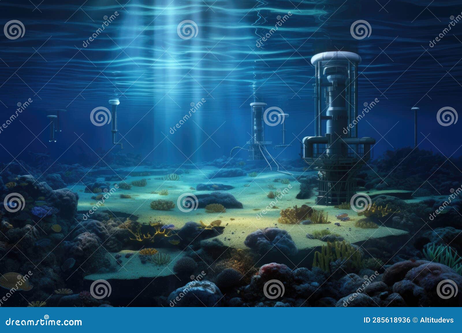 Ocean Floor Geothermal Energy Harvesting Technology Stock Photo - Image ...