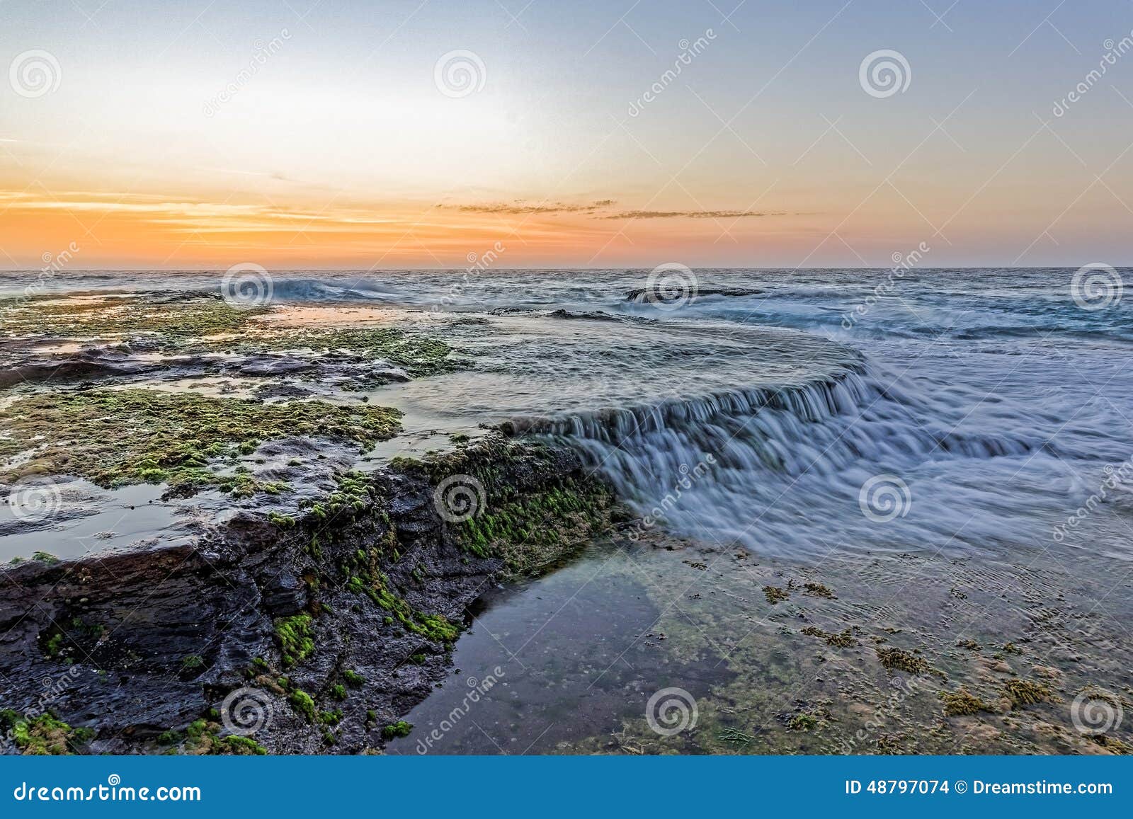 Ocean Flow stock photo. Image of rocks, swim, ocean, foam - 48797074