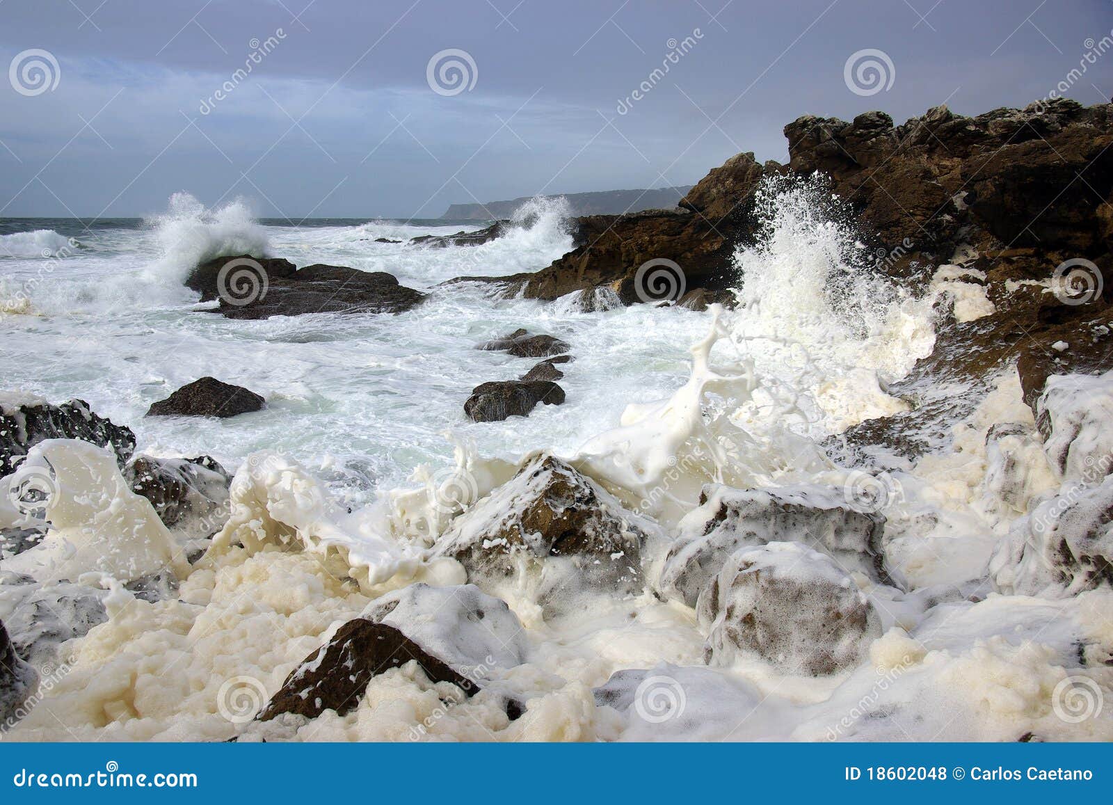 Ocean Foam stock photo. Image of clouds, coastal, ocean - 18602048