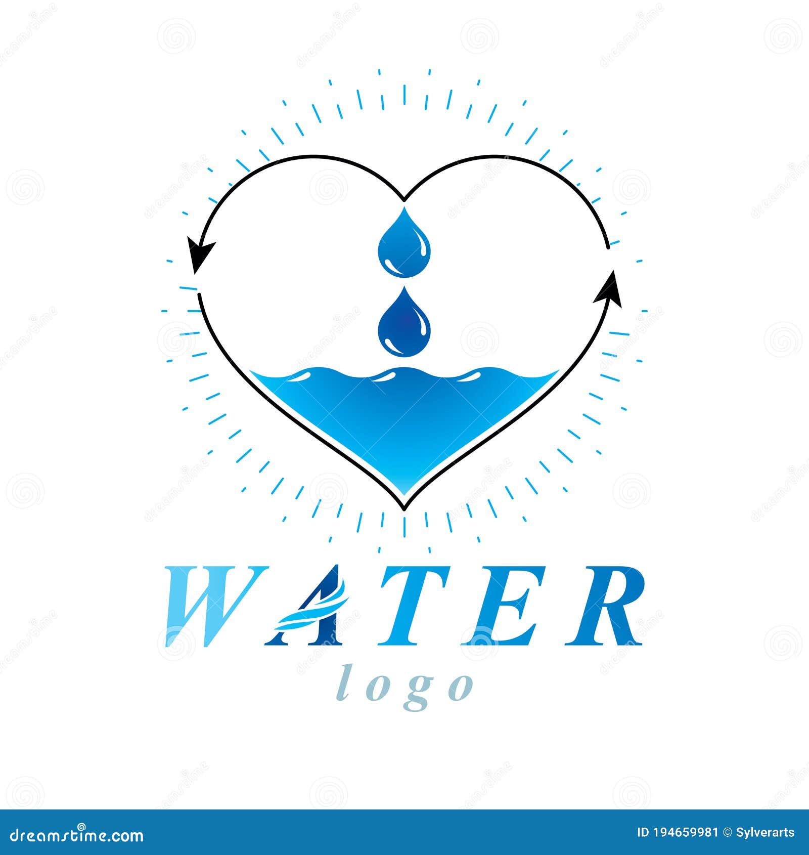 Ocean Freshness Theme Vector Logo. Save Water Advertisement Stock ...