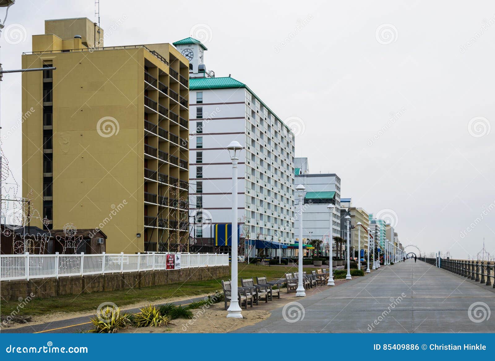 Ocean Front in Virginia Beach, Virginia during a Warm Fall Day ...