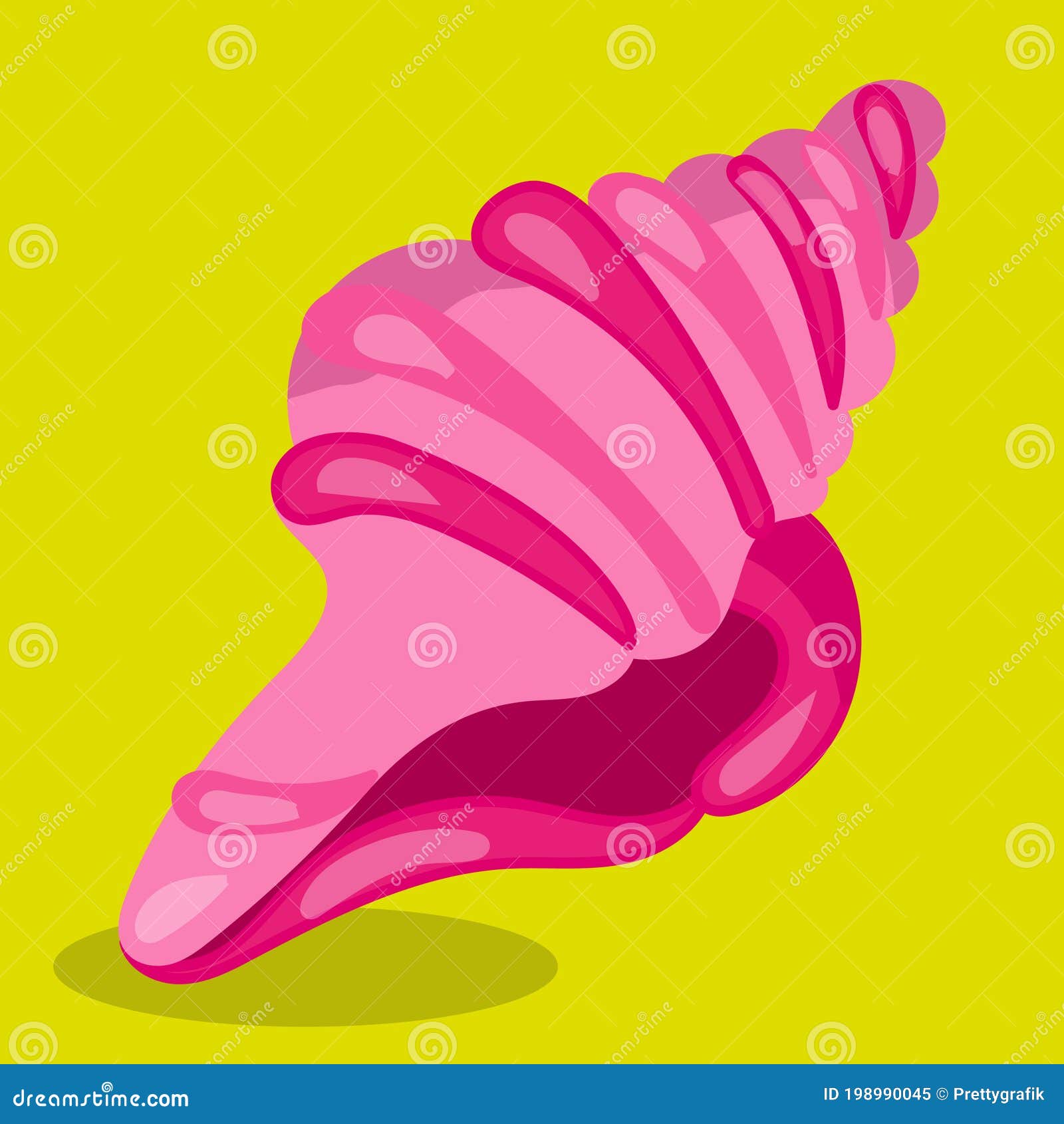 Ocean Fun Sea Shell Pink 14 Stock Vector - Illustration of vector ...