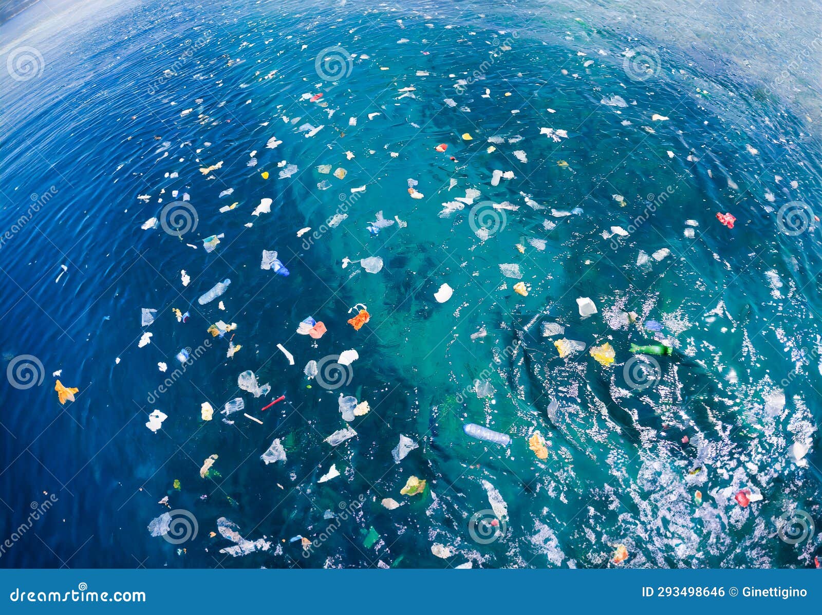 Ocean Infested With Plastic Waste And Microplastics Royalty-Free Stock ...